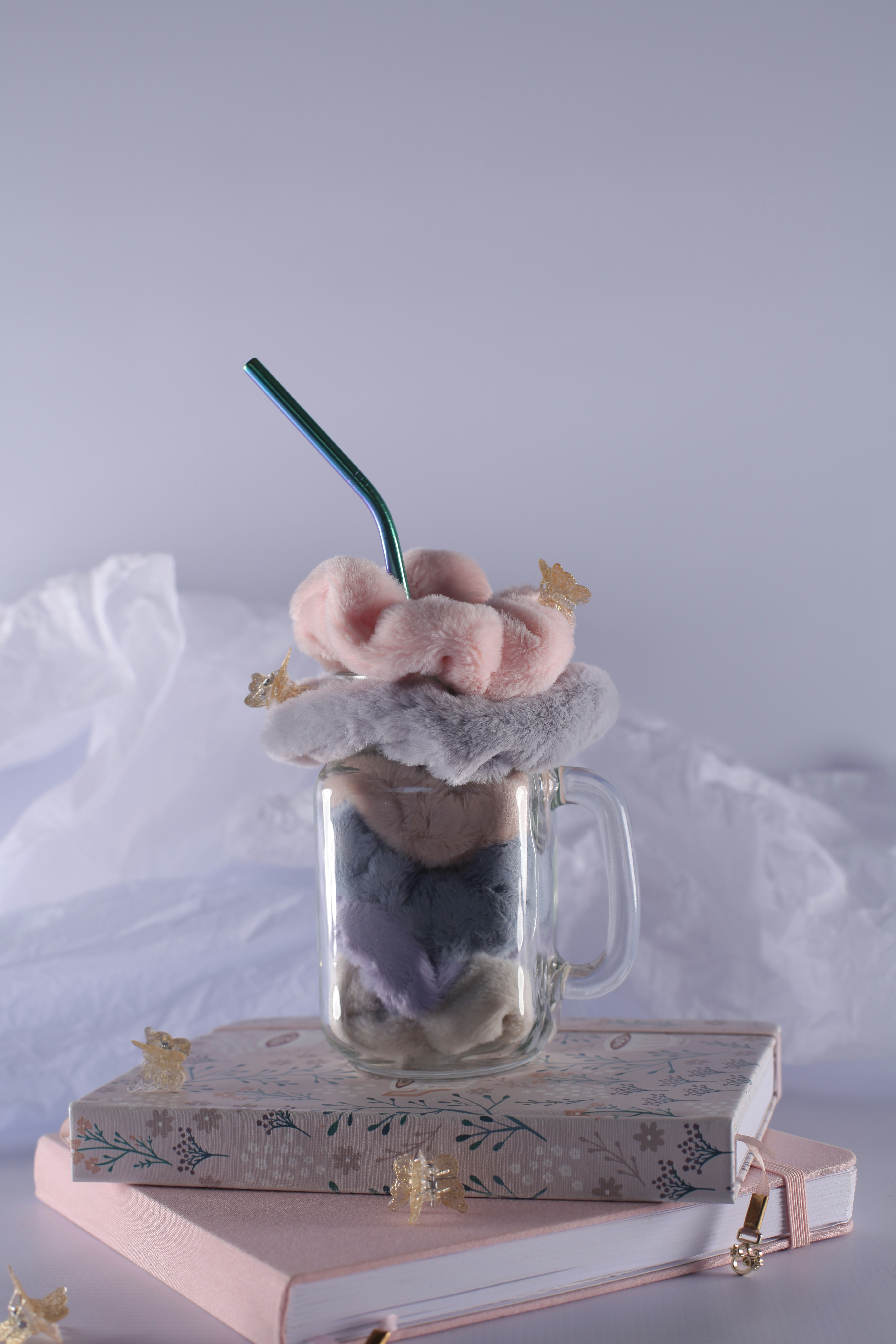 Pastel Straws and Soft Layers: A Quiet Still Life