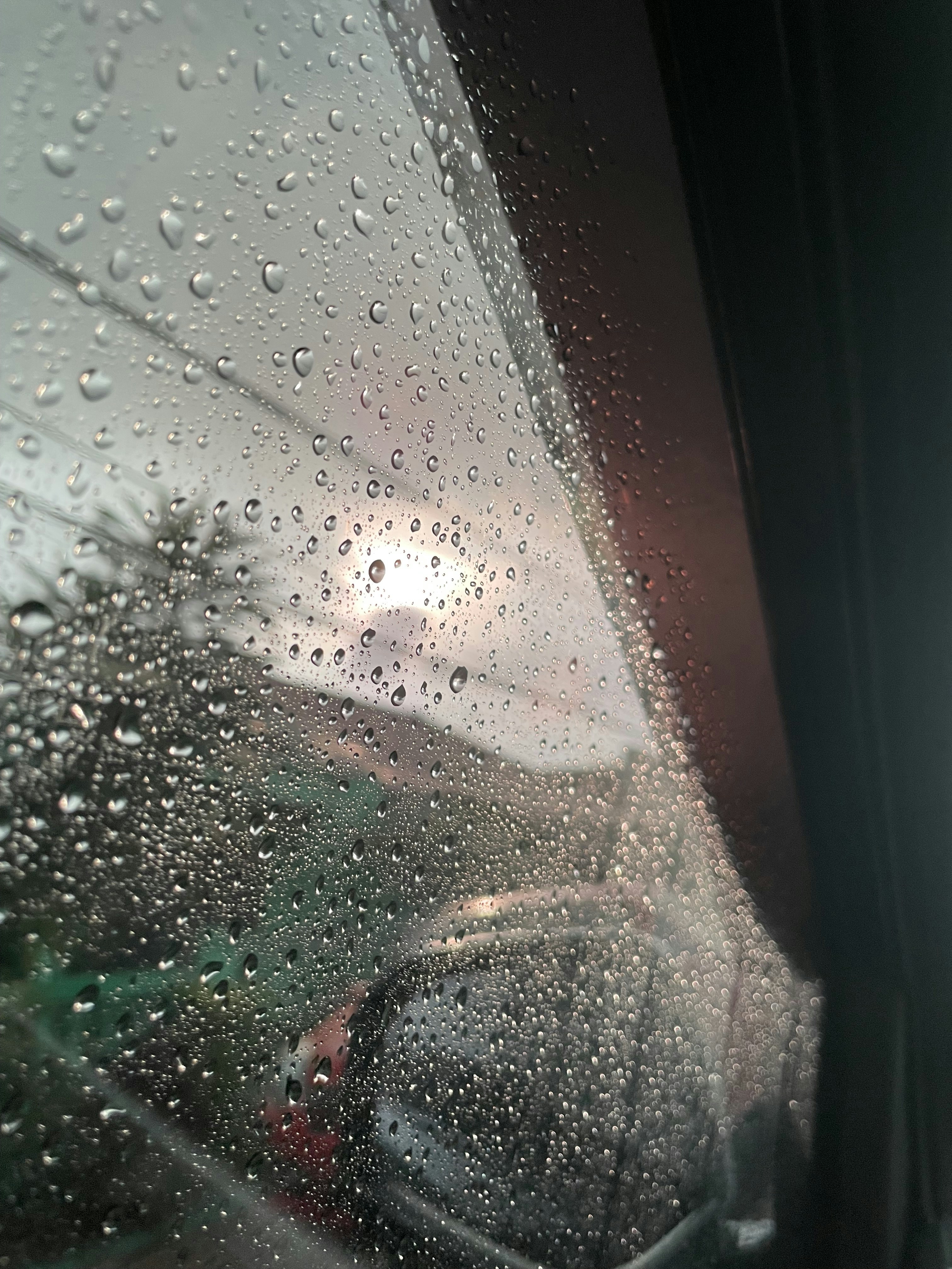 A view of a car through a rain covered window photo – Free Tasikmalaya ...