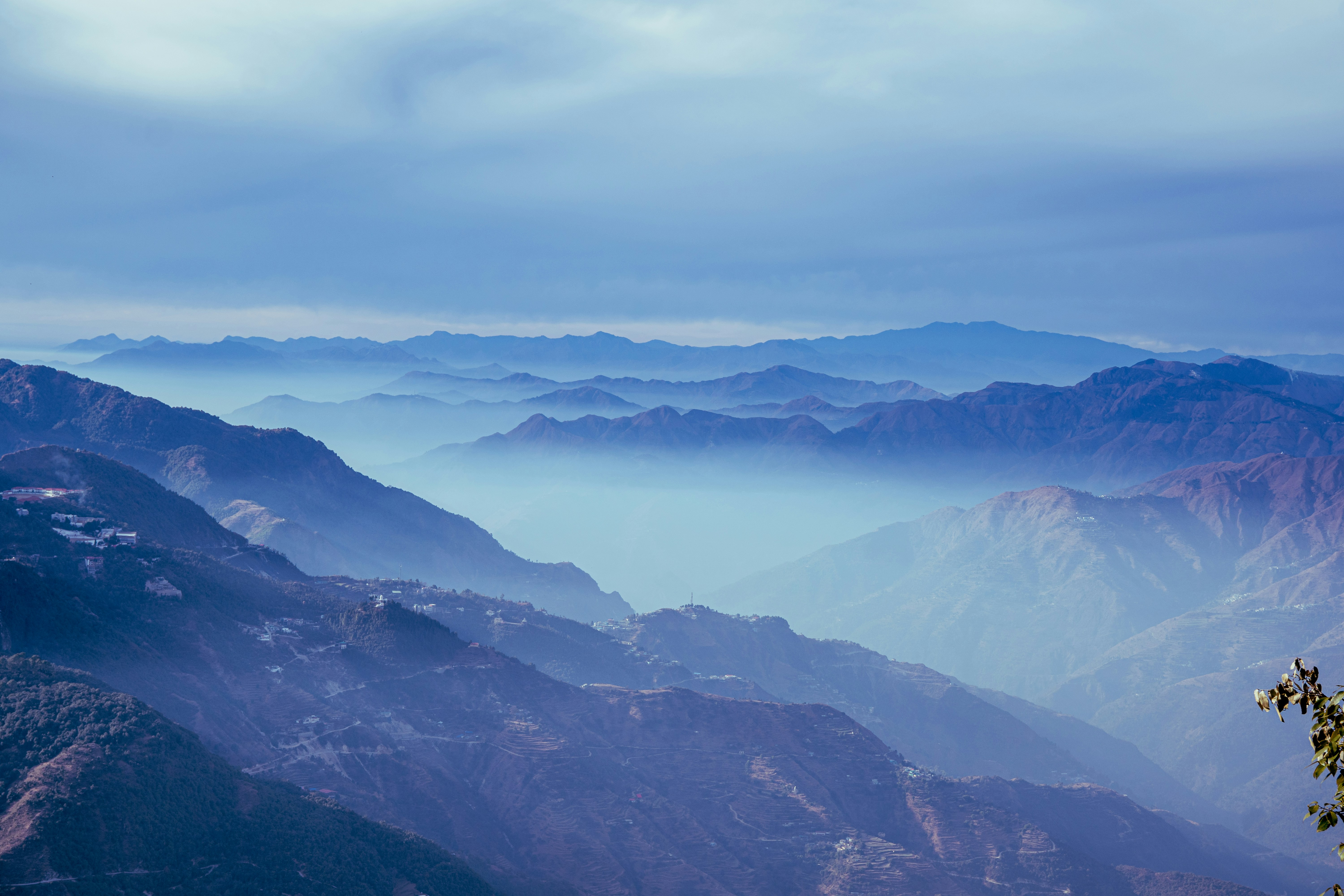 A view of the mountains from a high point of view photo – Free Hills ...