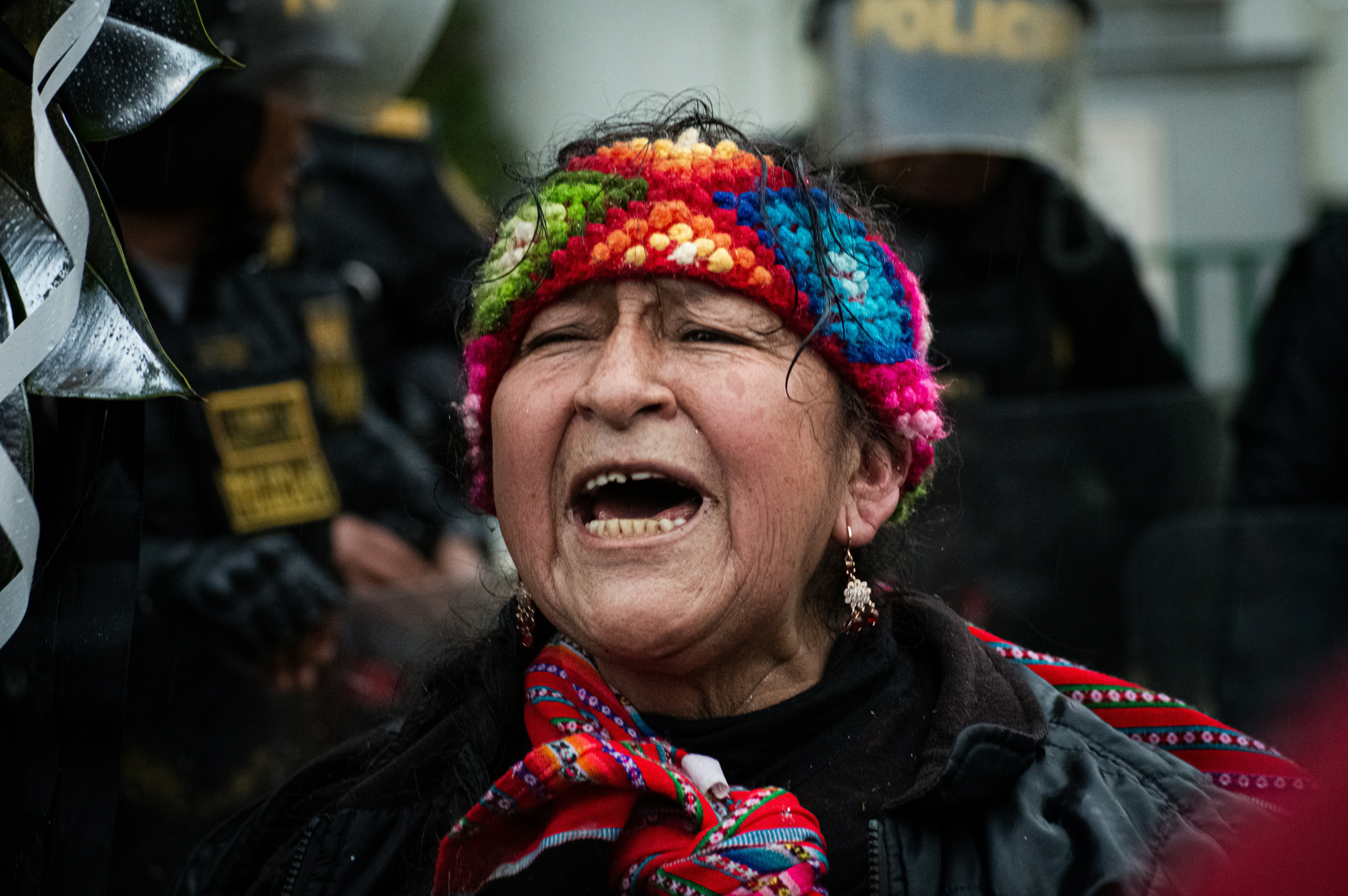 A woman with a colorful head band laughing photo – Free Head Image on ...