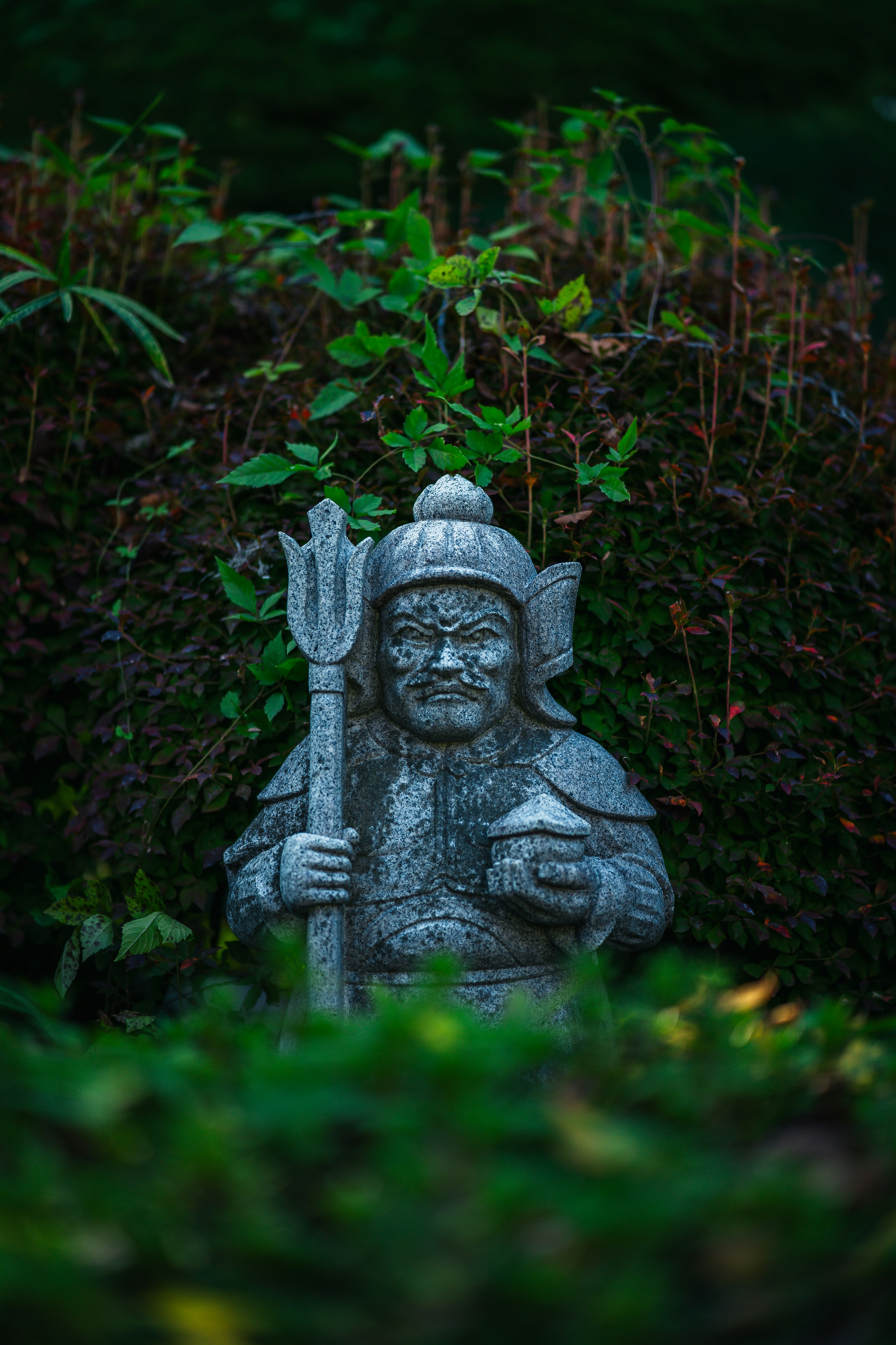 Moss-Cloaked Guardian Watches Over a Quiet Garden