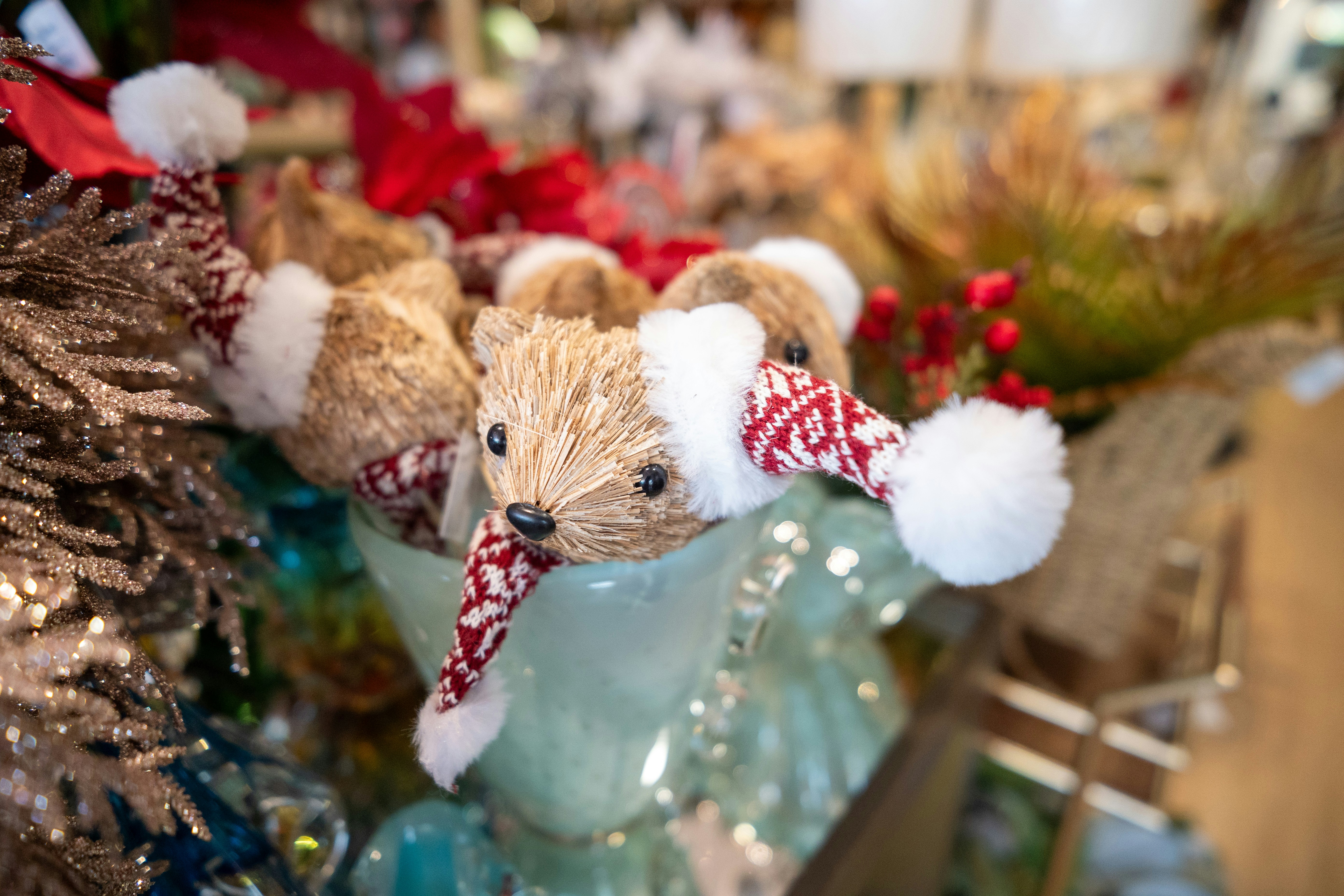 Whimsical Nutcracker Trio: A Cozy Ornament in Soft Holiday Glow