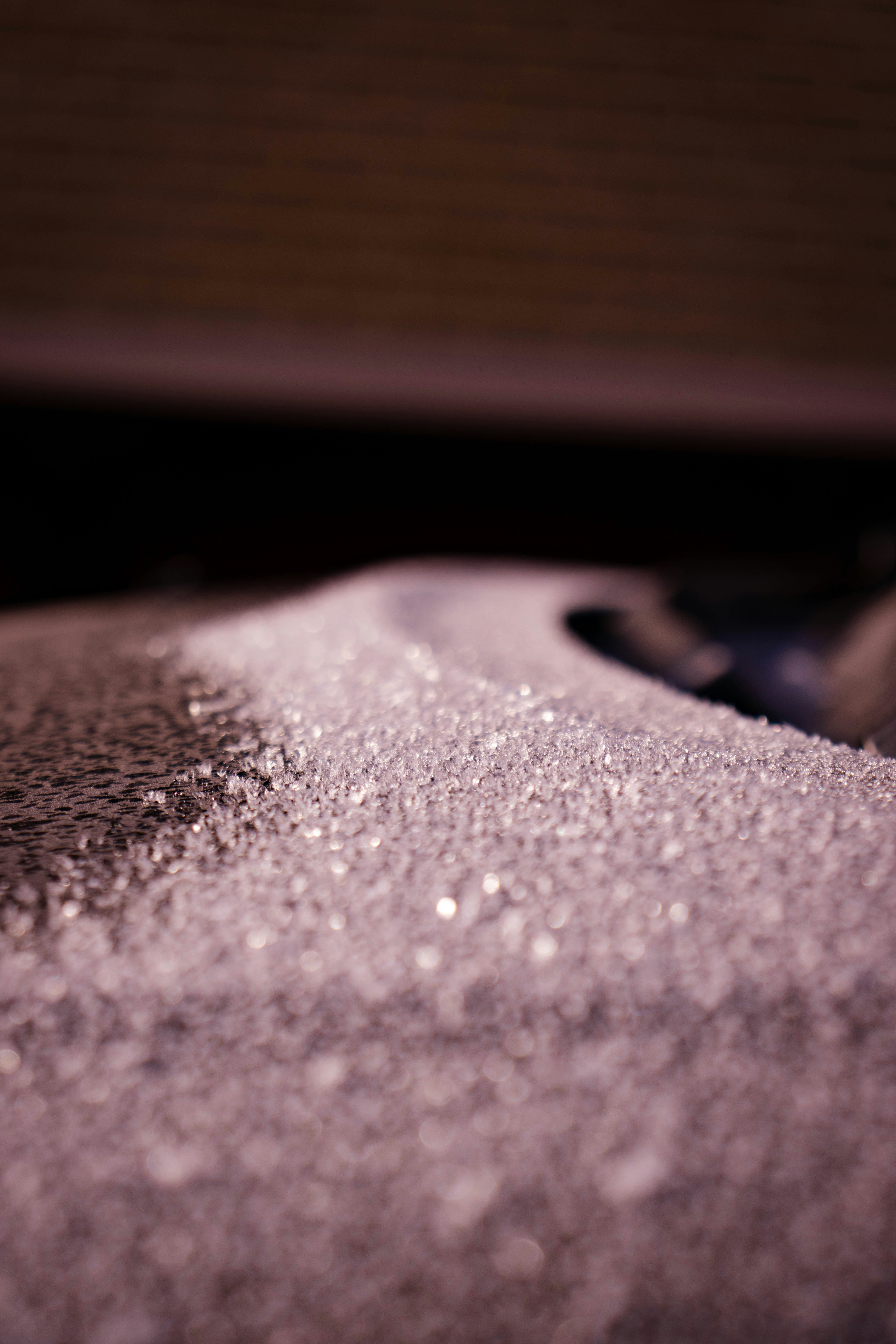 Glittering Snow Ridge under a Distant Overhang