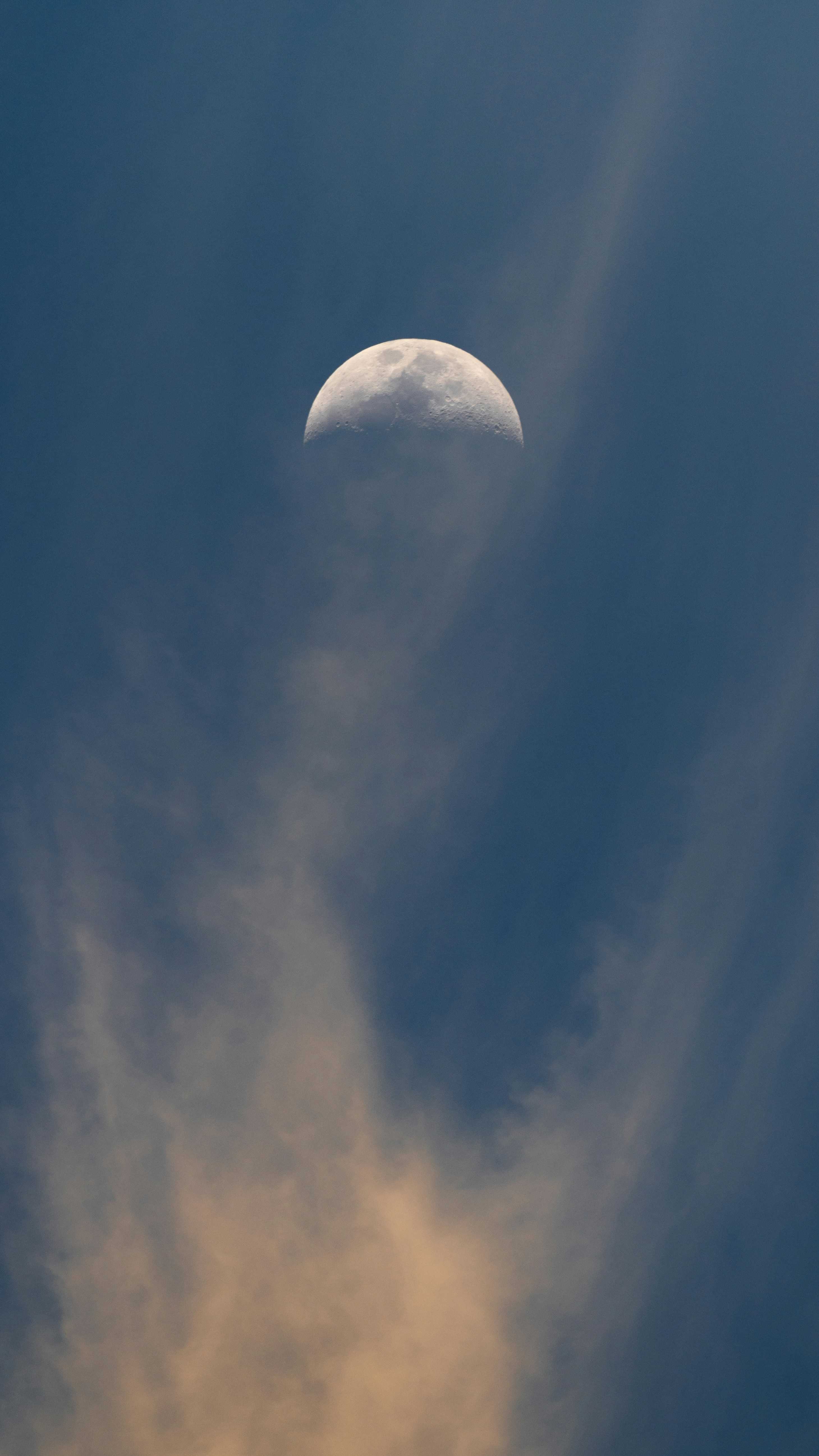 The moon is seen through the clouds in the sky photo – Free Grey Image ...