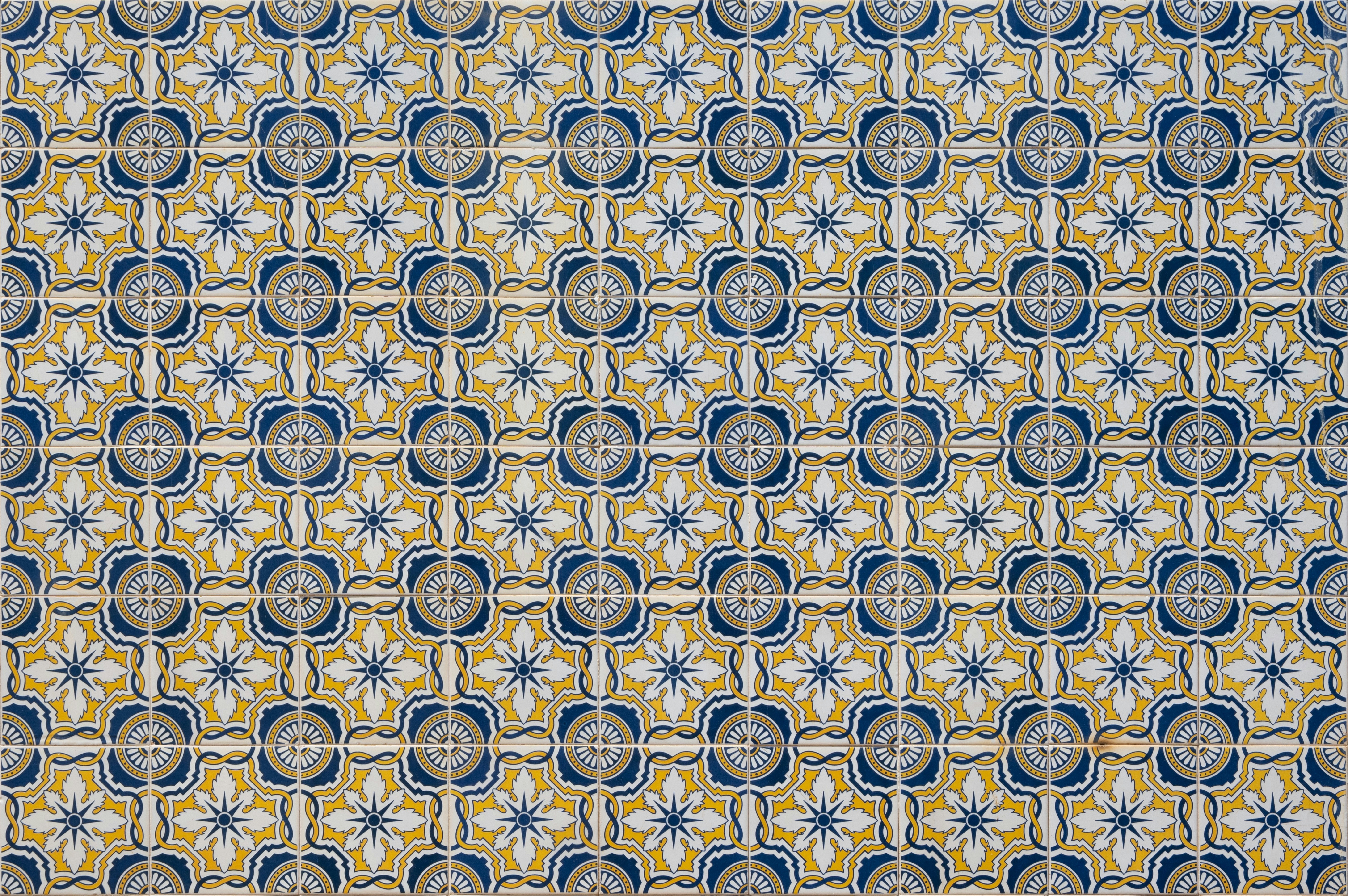 A blue and yellow pattern with a white background photo – Free Yellow ...