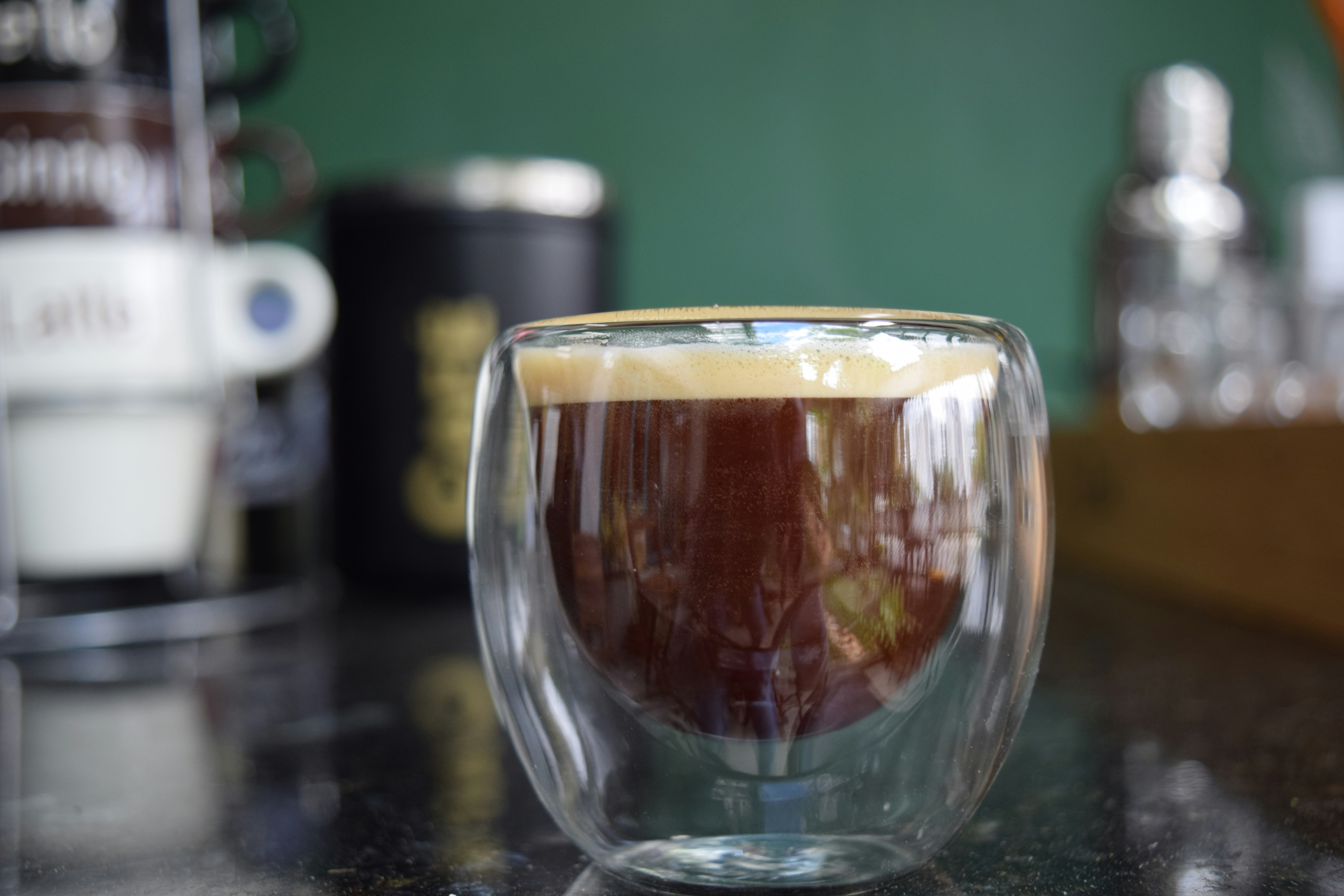 Crema Crown in a Curved Espresso Glass