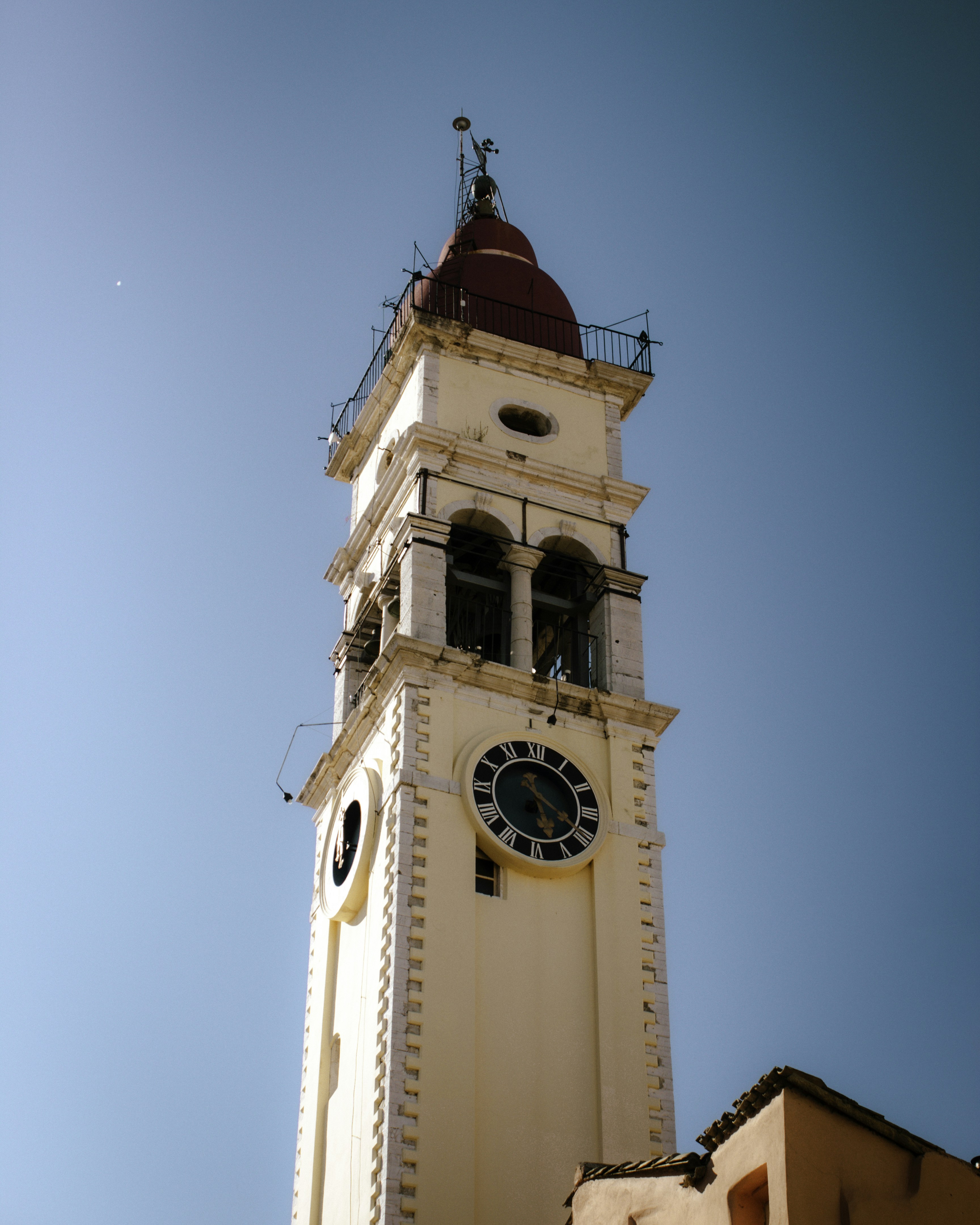 A tall white clock tower with a sky background photo – Free Clock tower ...