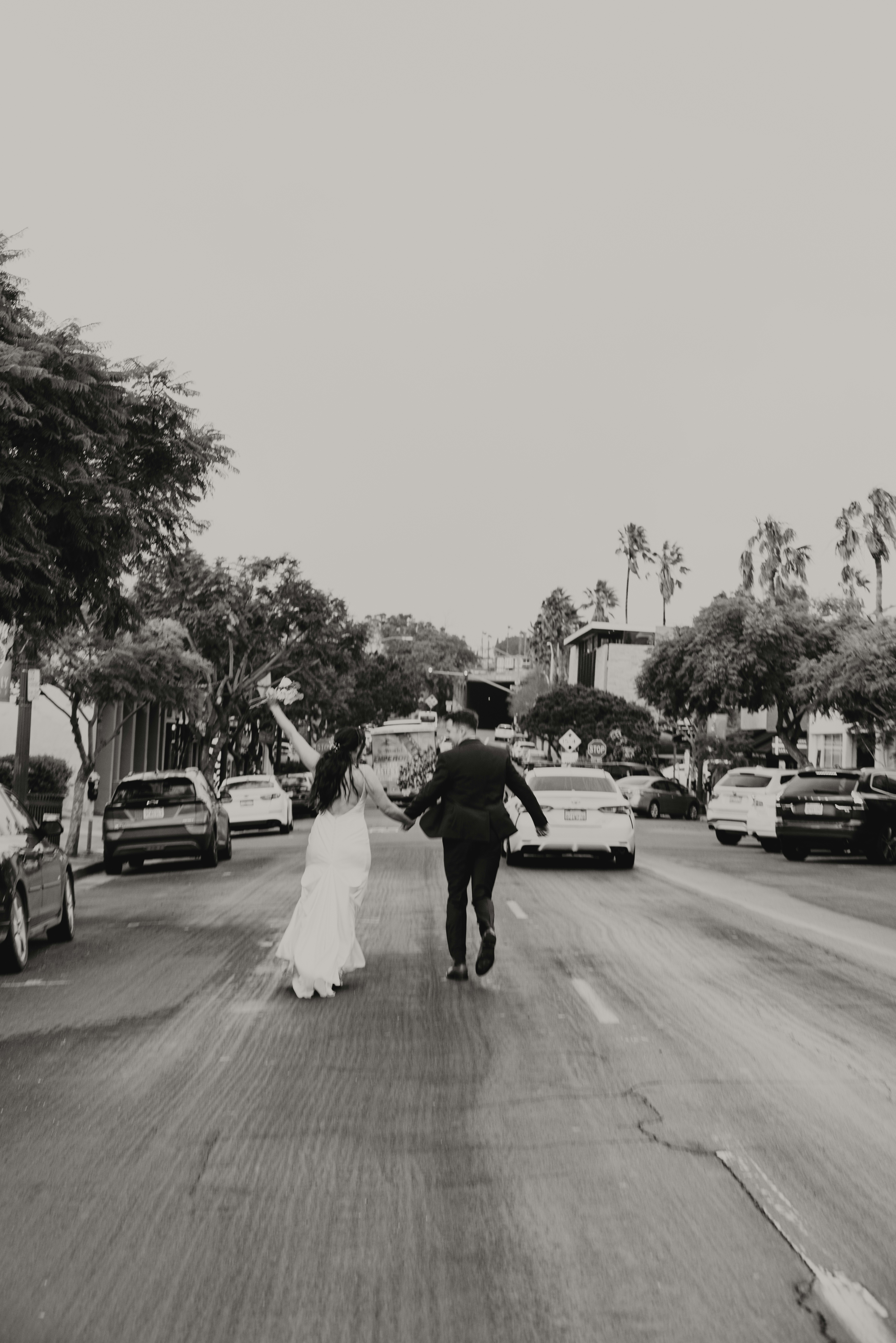 Crosswalk Vows: A Quiet Wedding Walk on Main Street