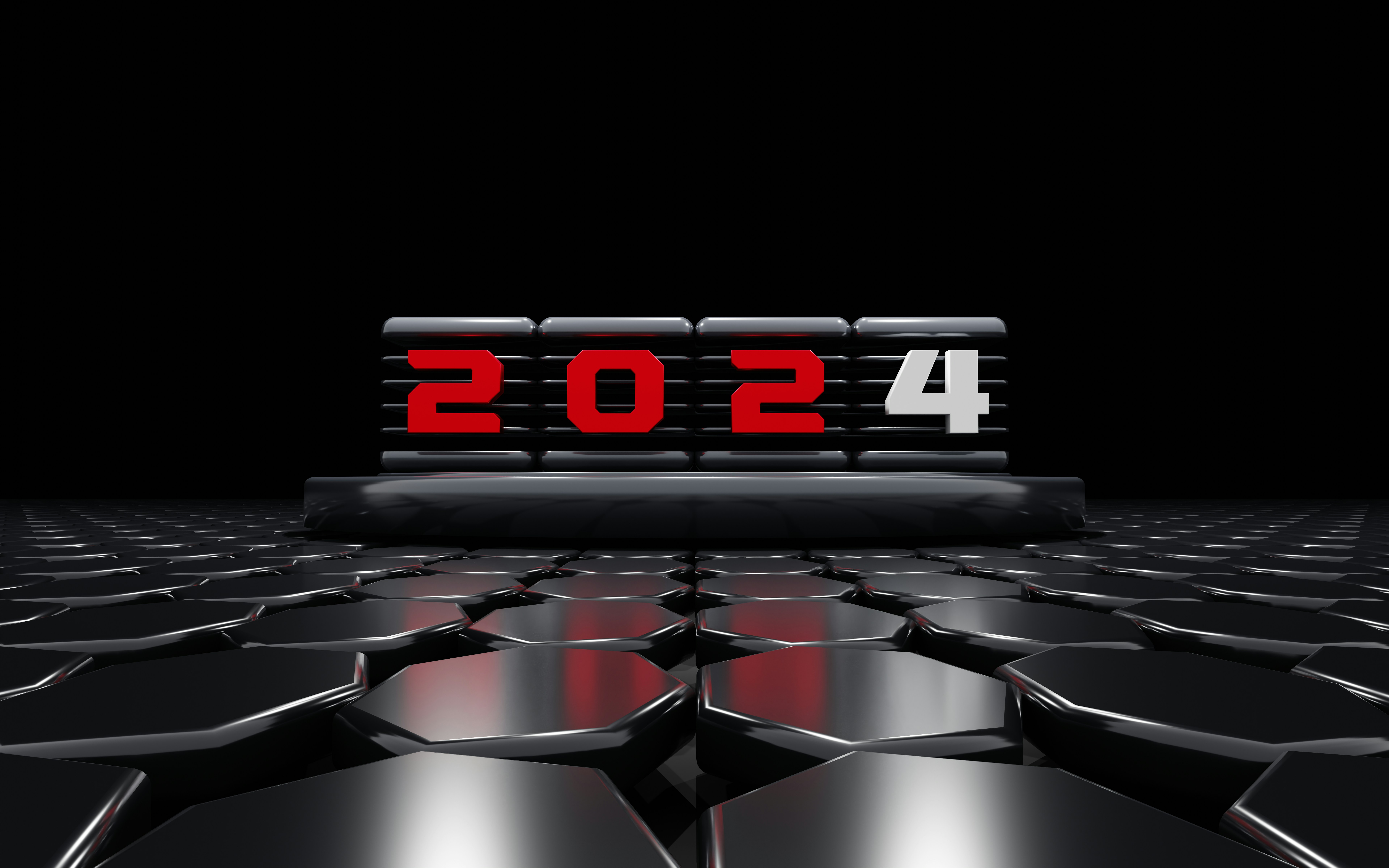 A digital clock with the number twenty four in front of a black ...