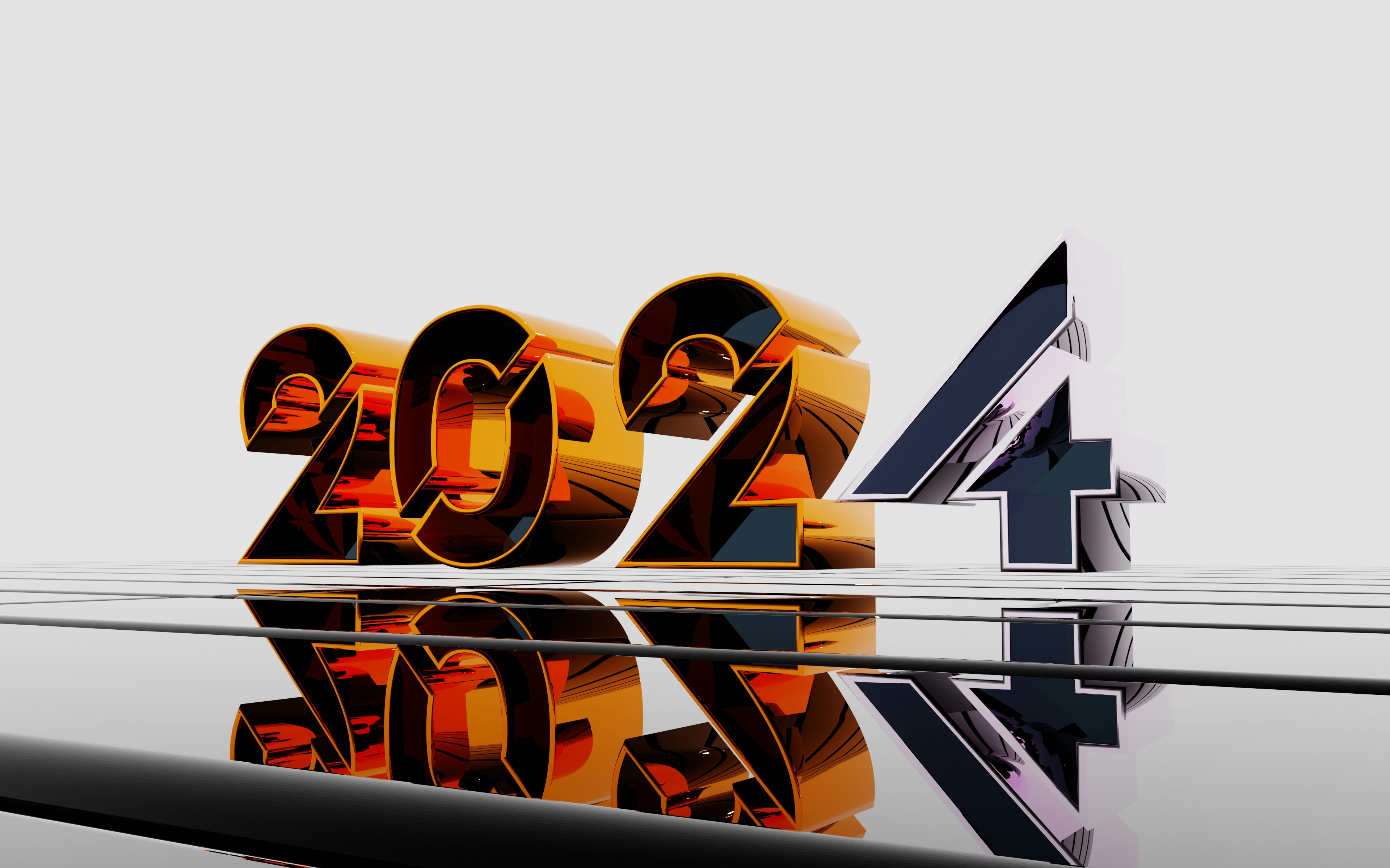 A large number sitting on top of a reflective surface photo – Free ...