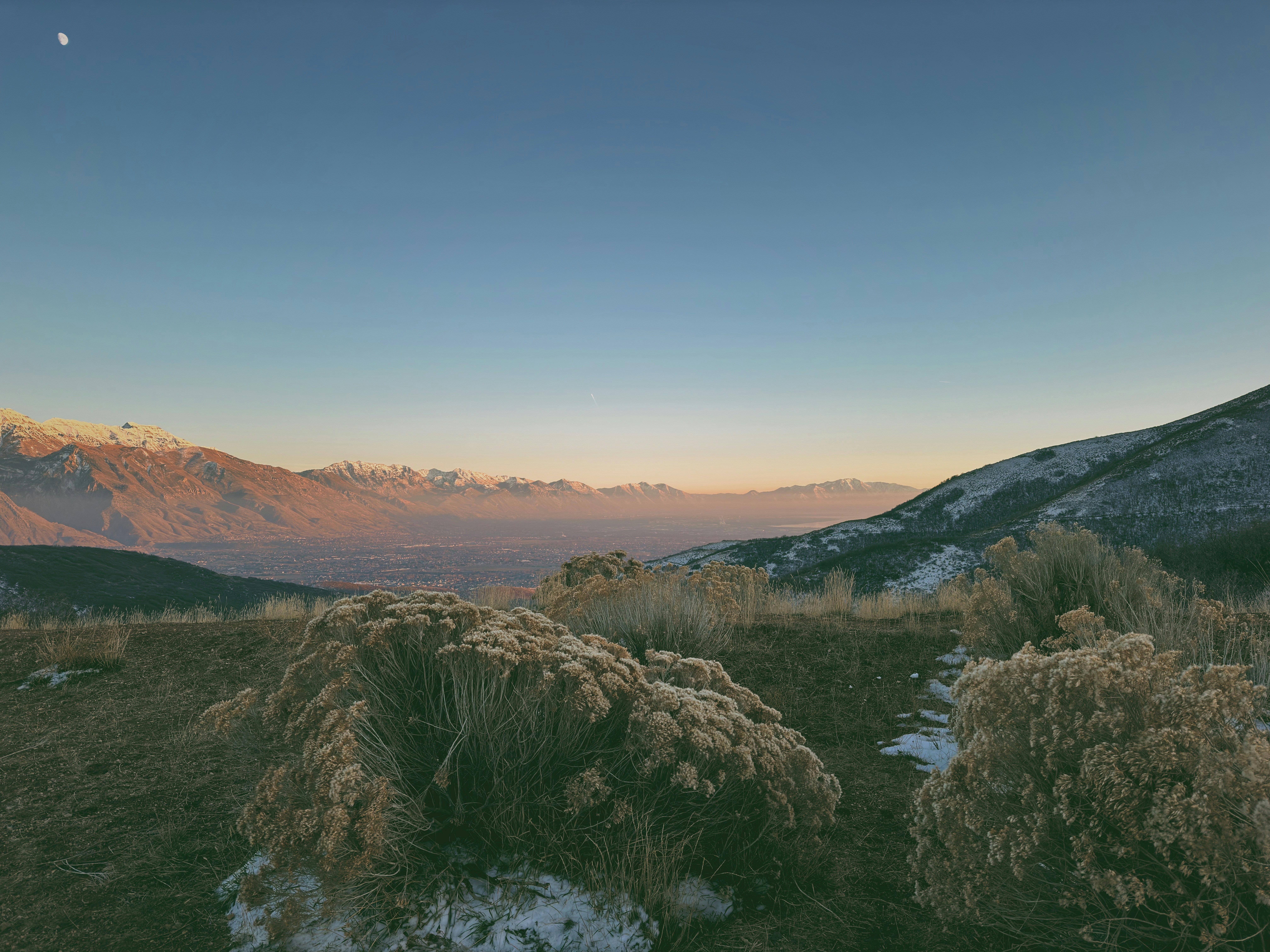 Amber Horizon over Windswept Hills and Sagebrush