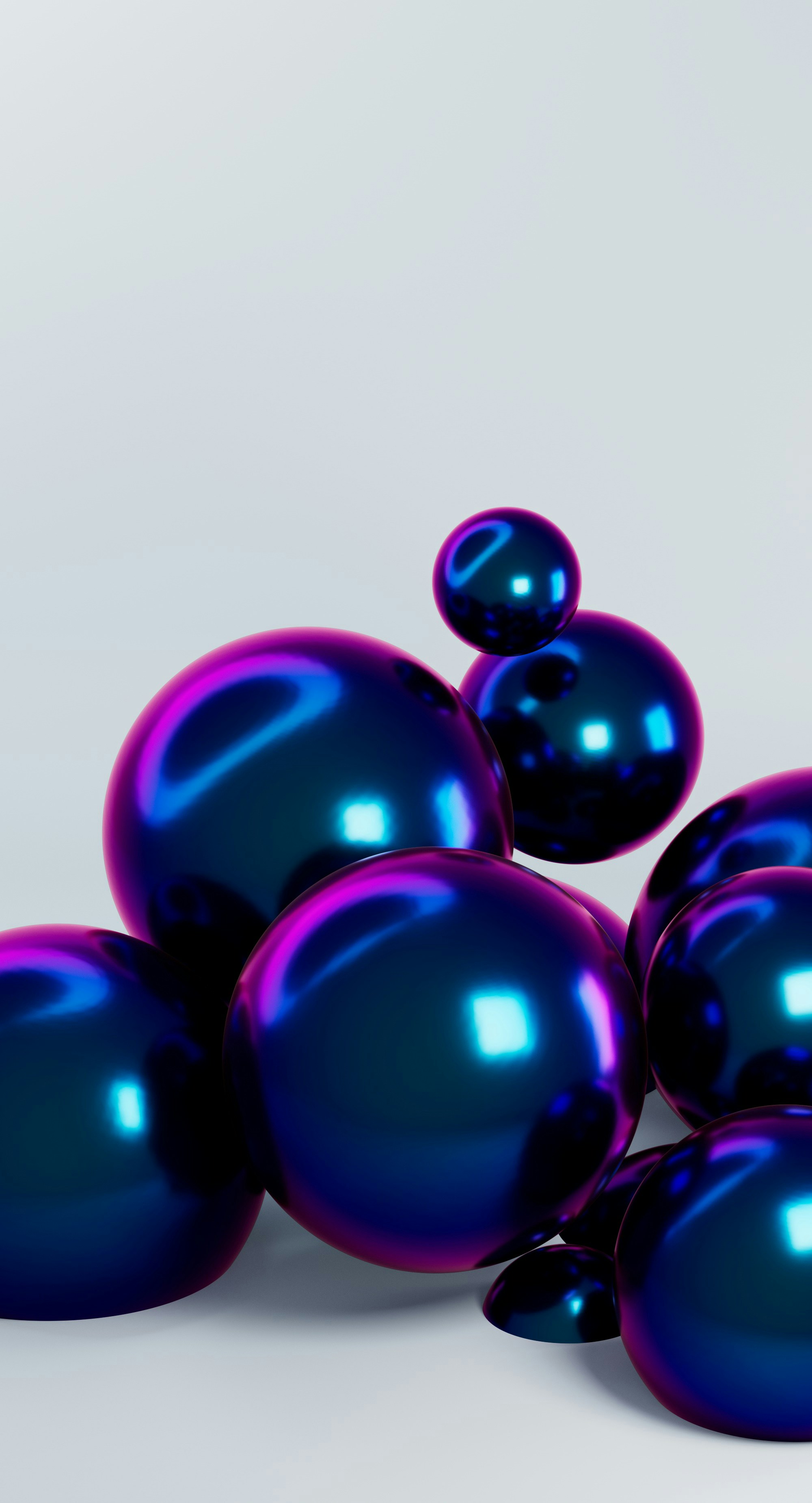 A pile of shiny blue balls sitting on top of each other photo – Free ...