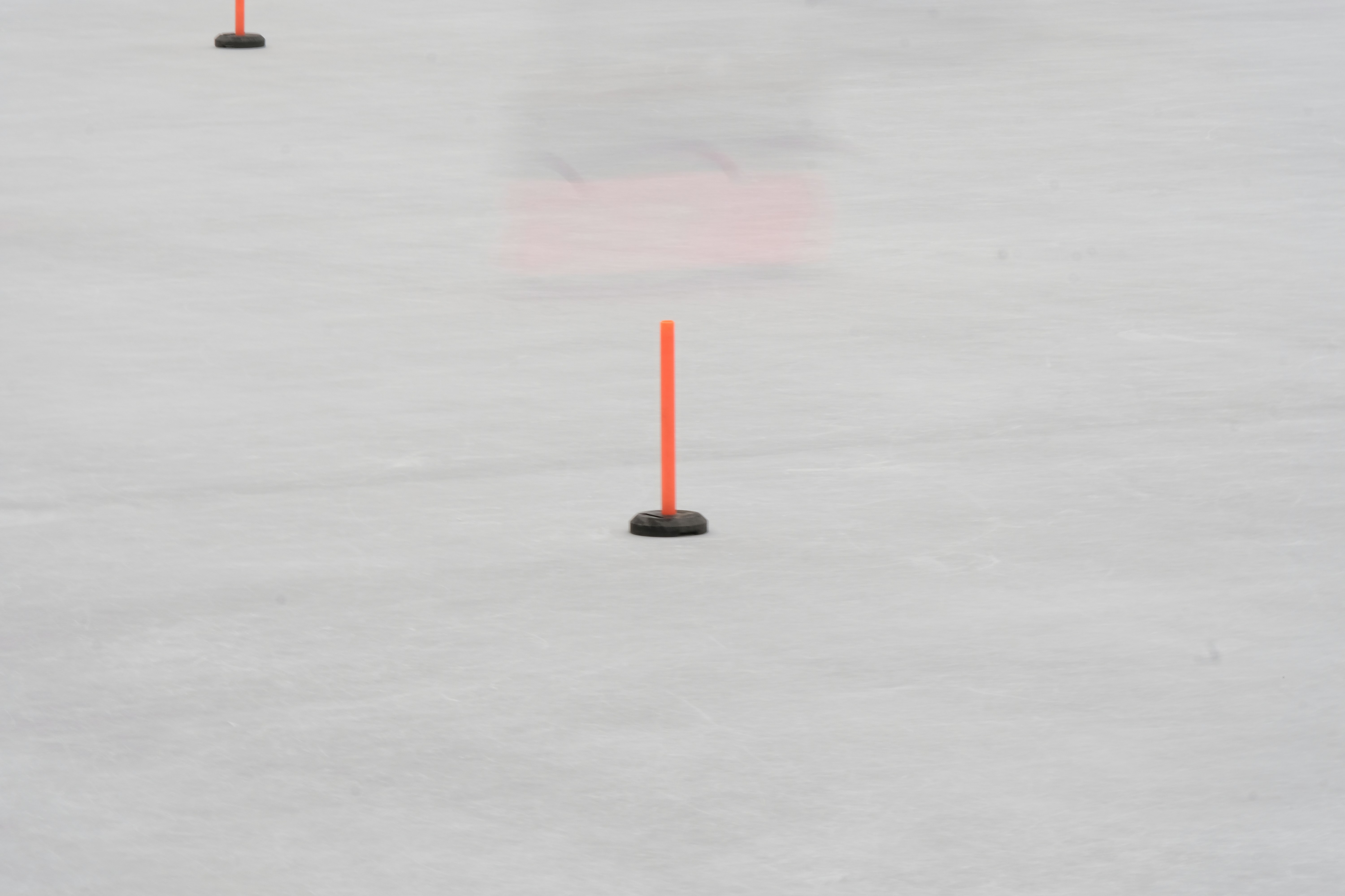 Orange Marker on a Quiet Ice Canvas