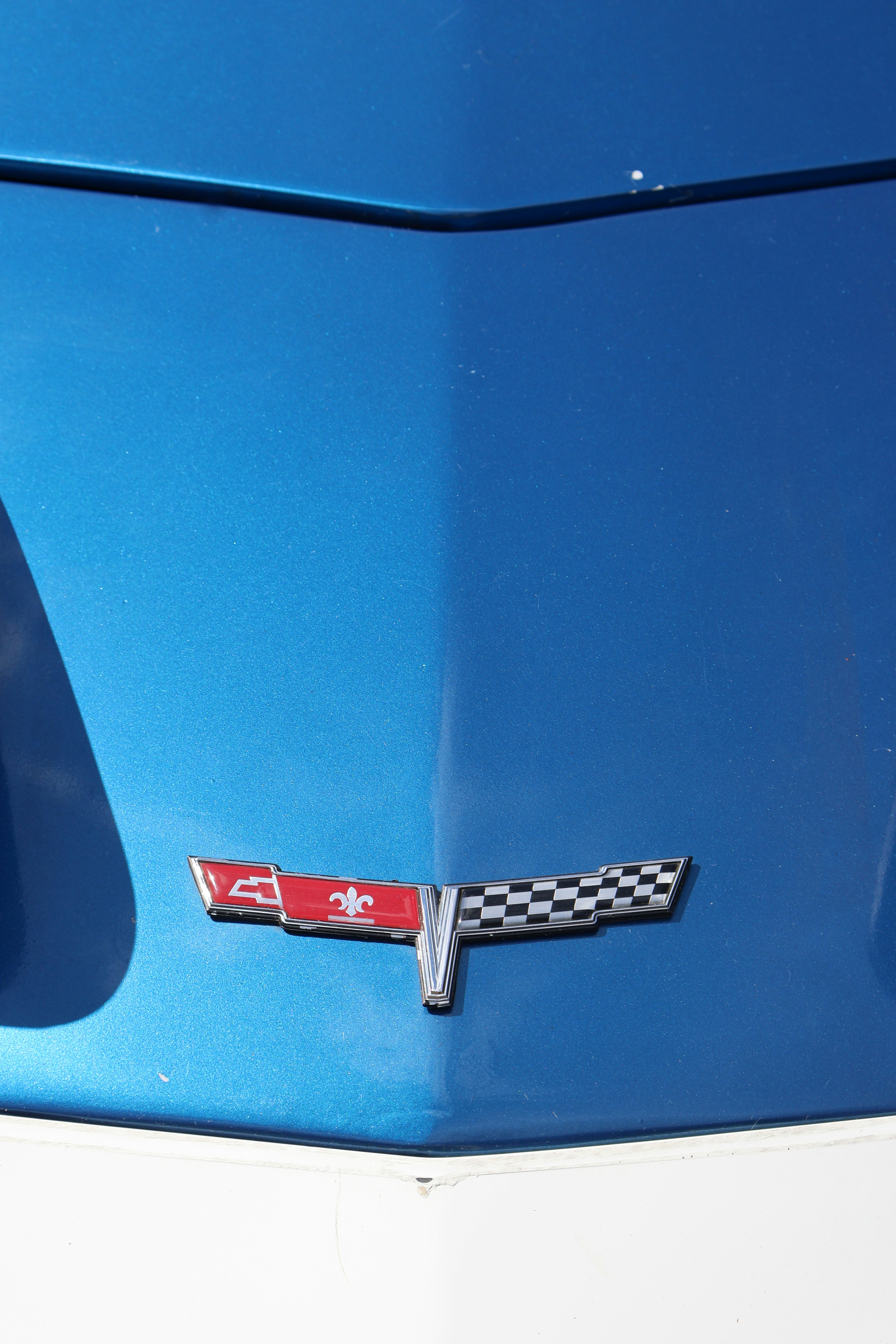 A close up of the emblem on a blue car photo – Free Car Image on Unsplash