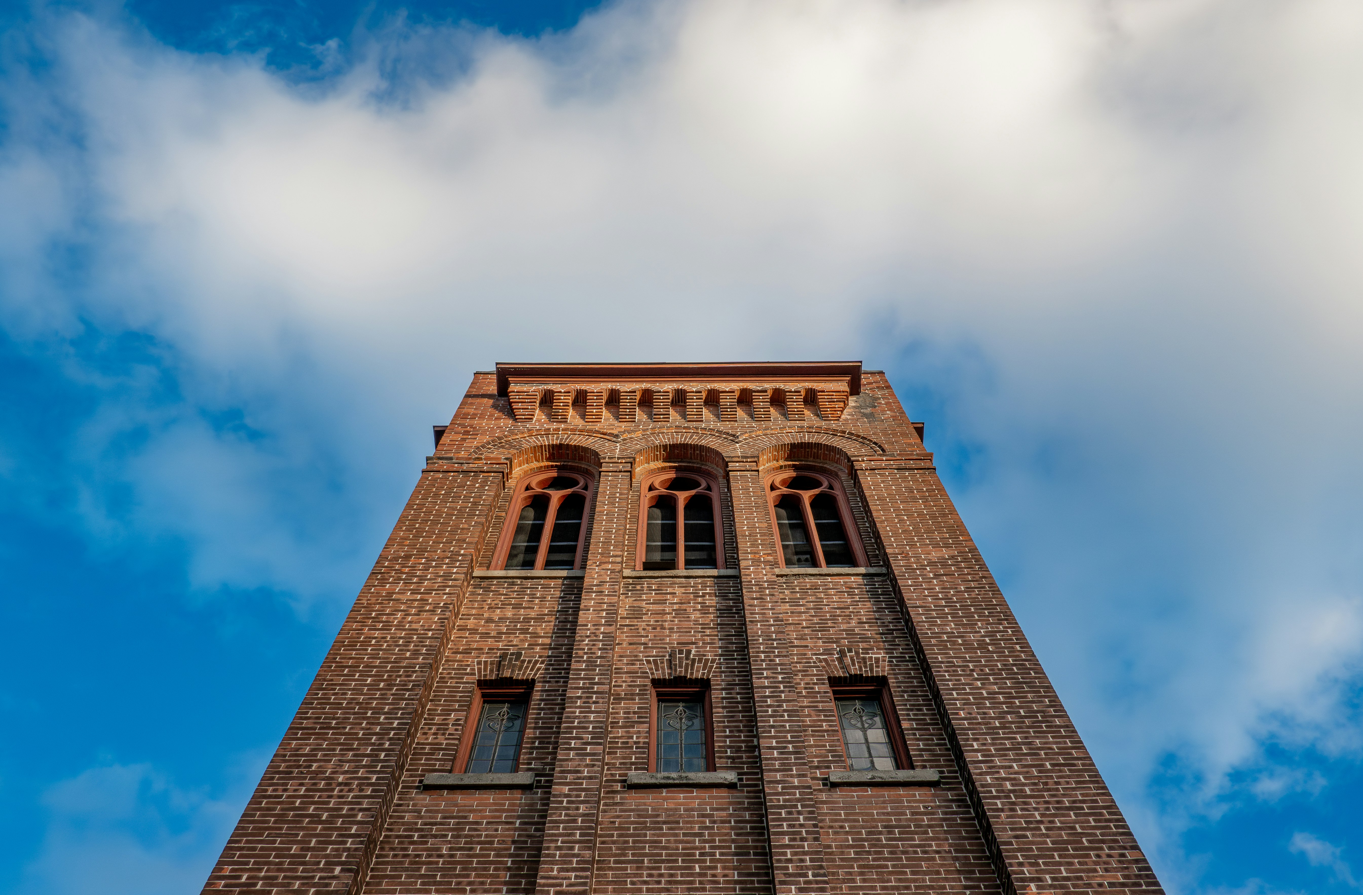 a portion of an old brick church