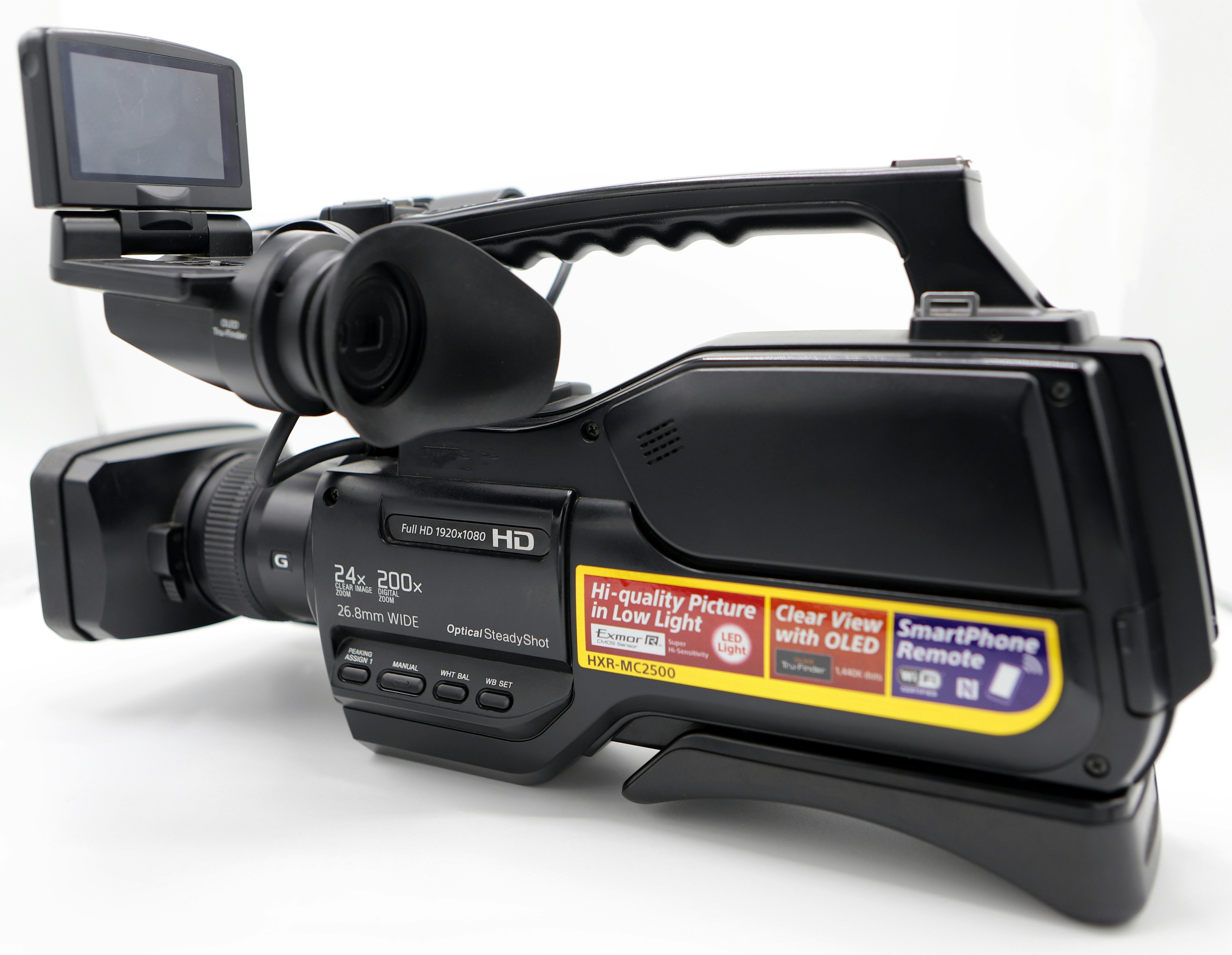 Flip-Open Focus: A Close-Up of a Classic Handheld HD Camcorder