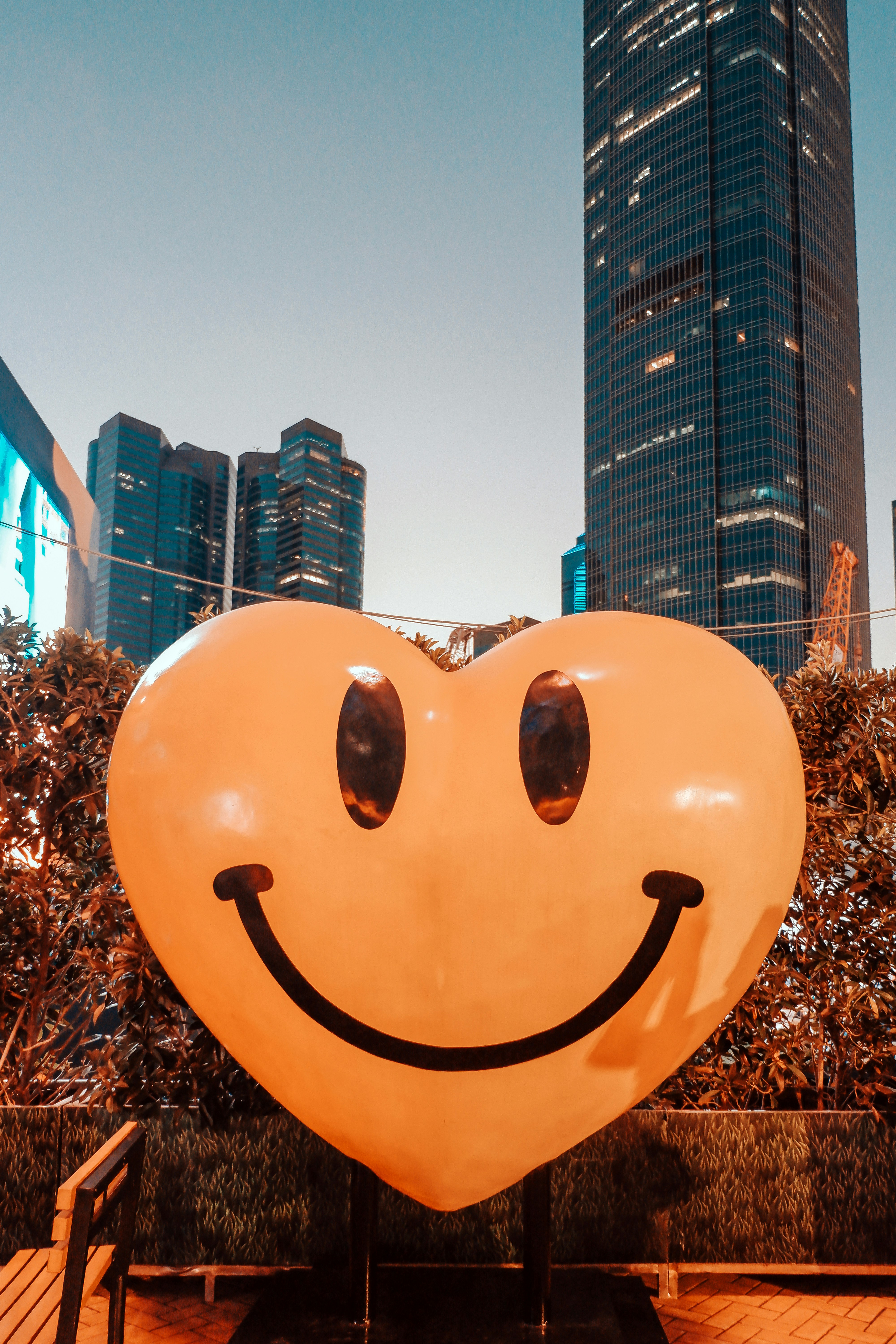 Cara Sonriente En Forma De Corazón