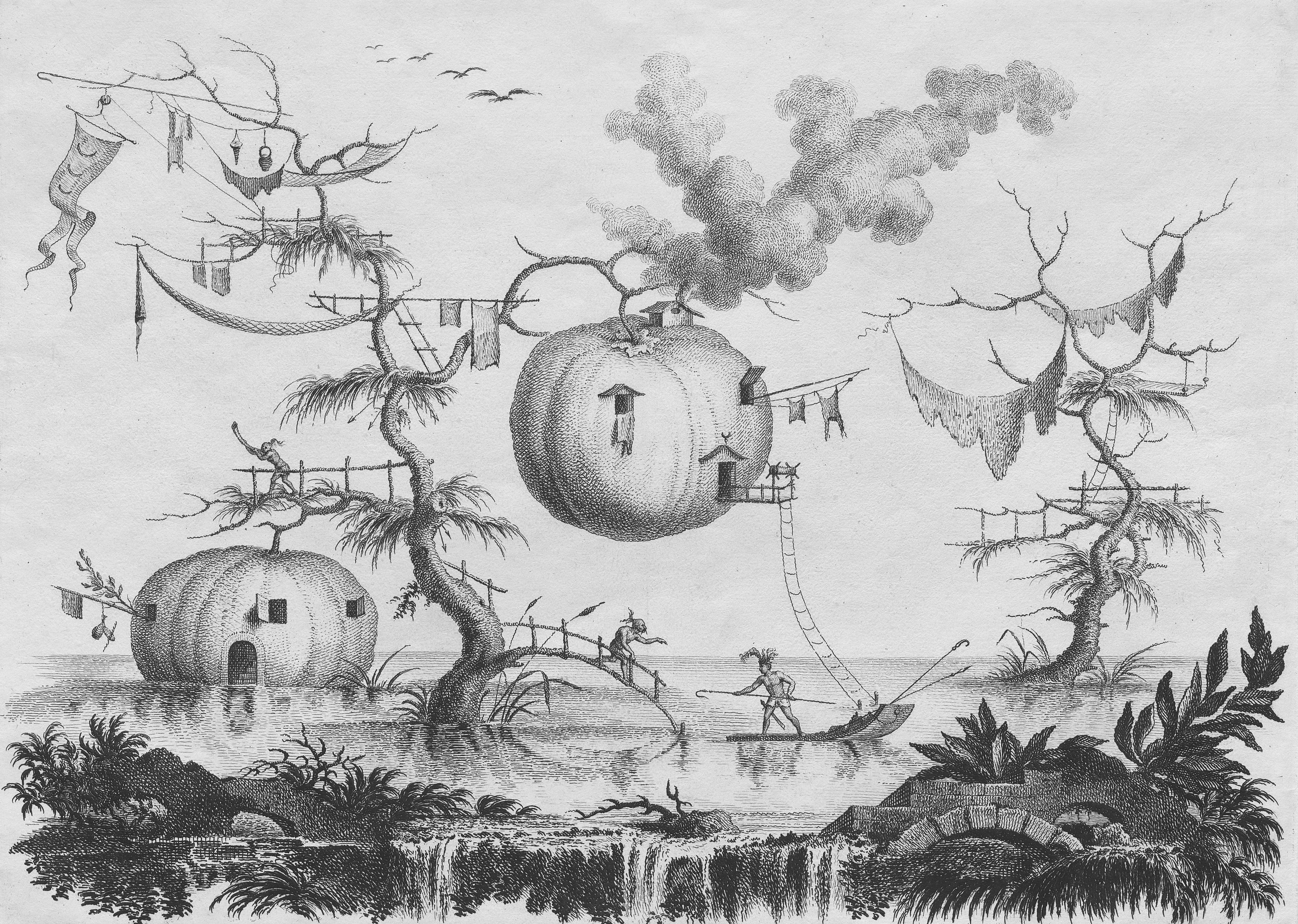 Pumpkin Household: Houses in the Moonlit Orchard