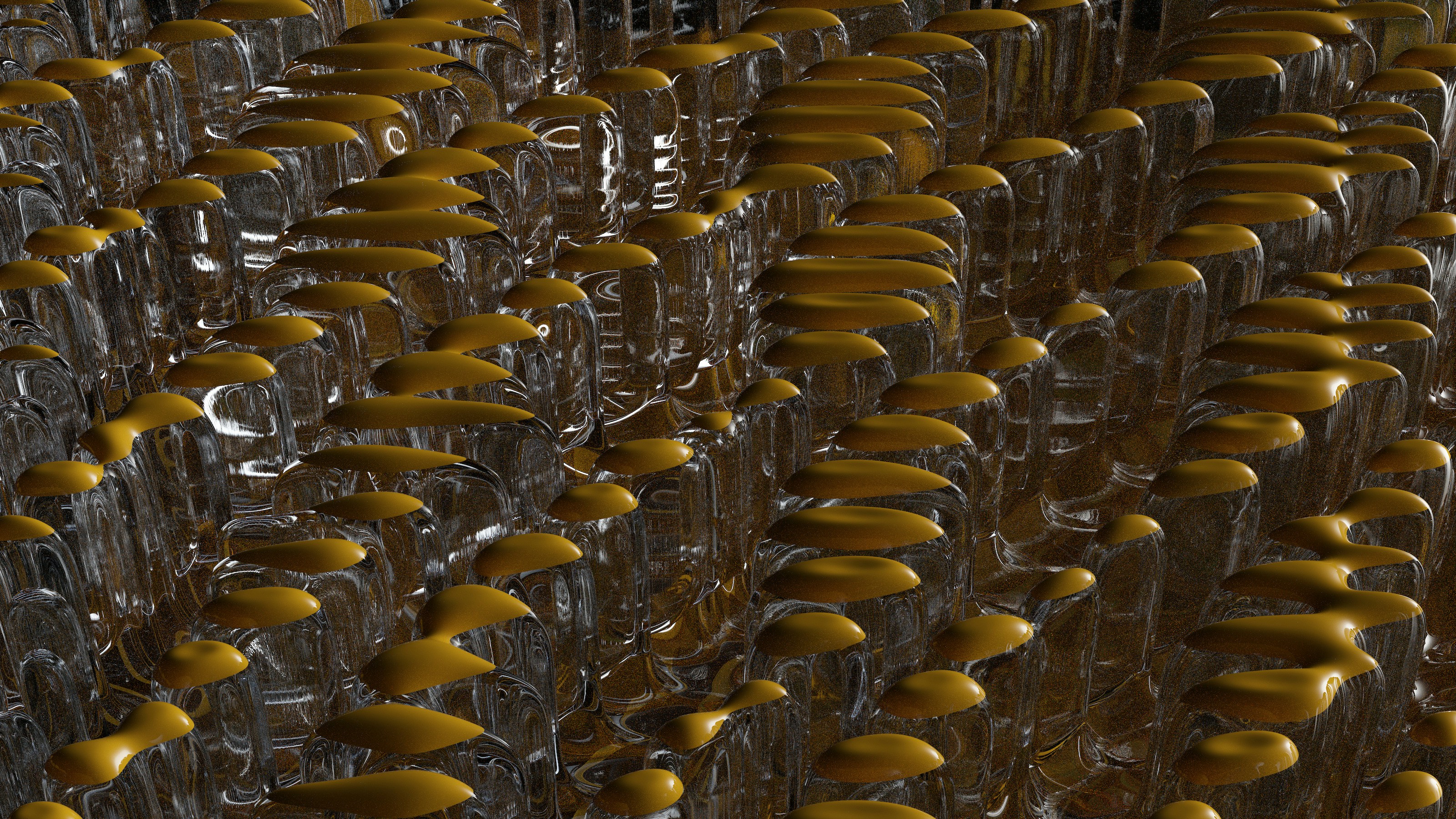 A large group of yellow objects in a room photo – Free Mushroom Image ...