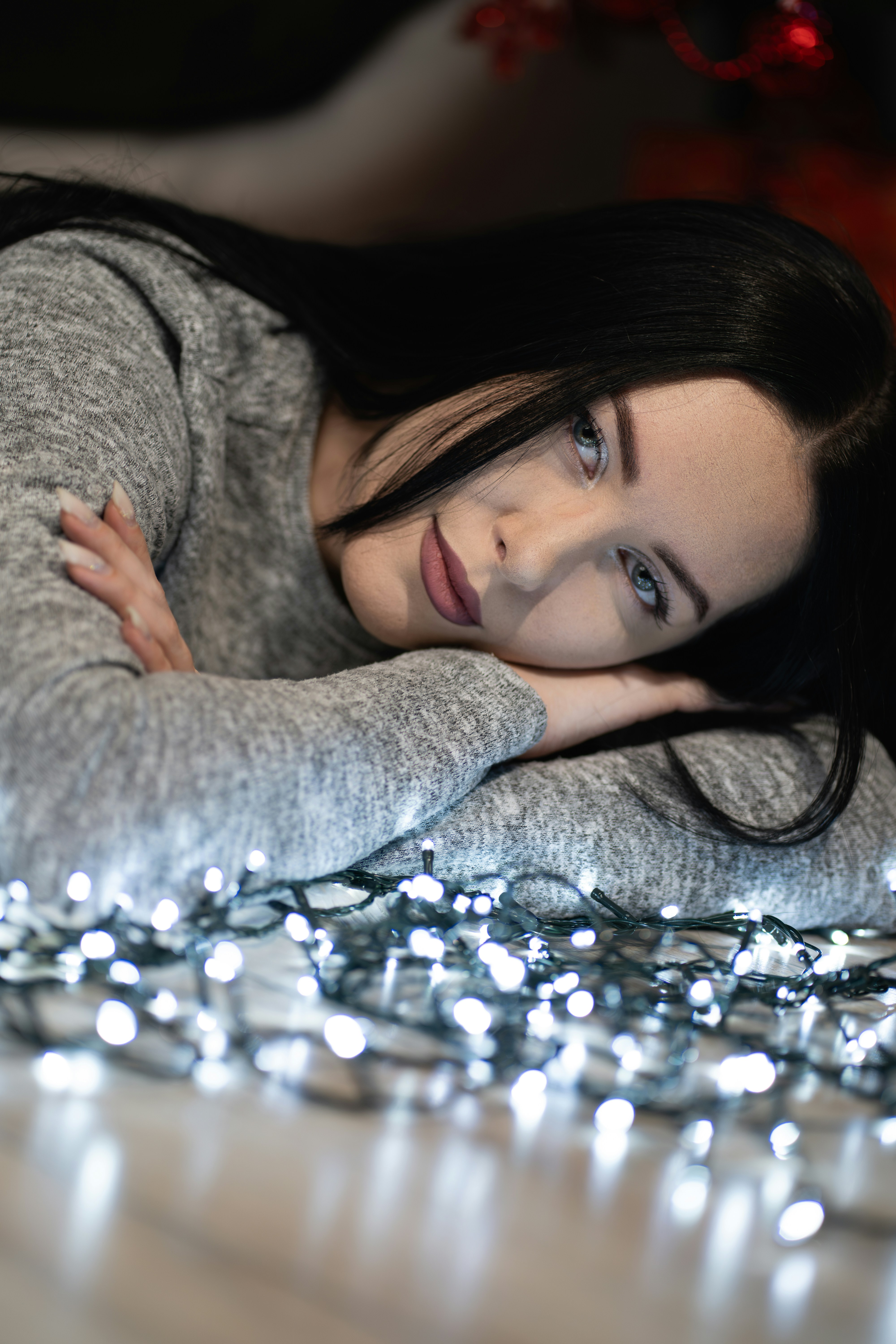 Luminous Quiet: A Portrait in Soft Nightlight