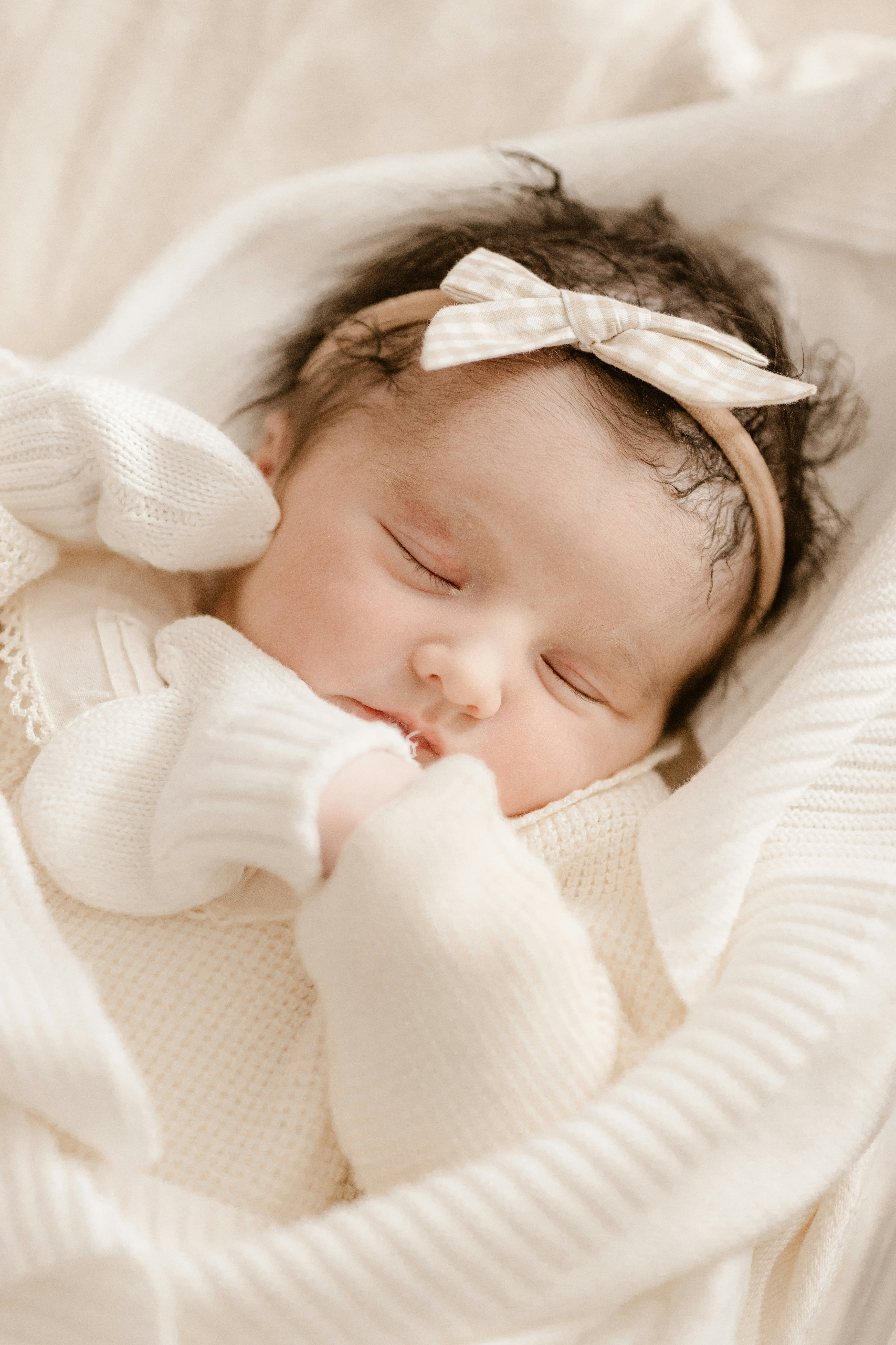 A newborn baby wrapped in a white blanket photo – Free Baby Image on ...
