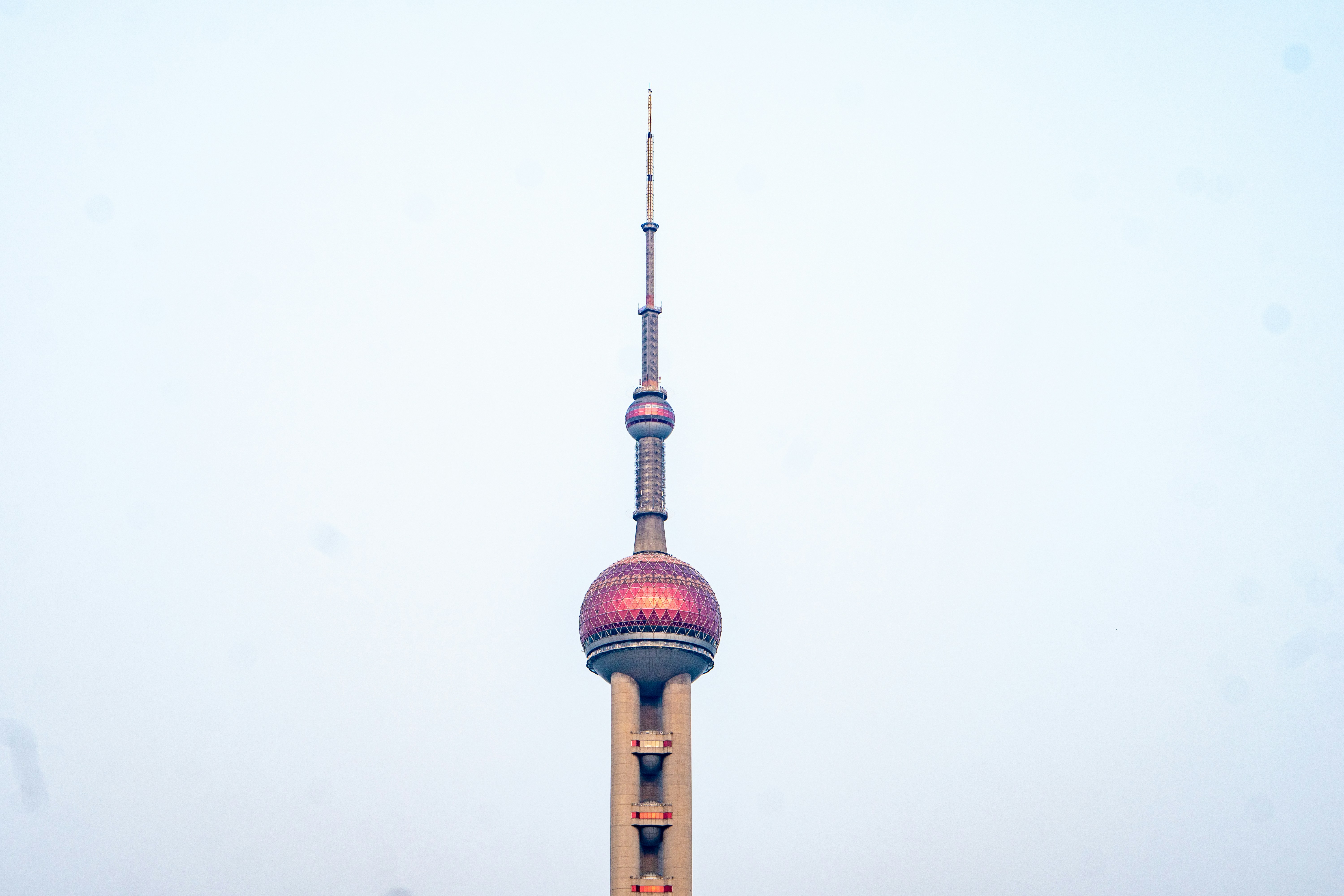 Minimal Sky, Central Spire: Oriental Pearl Tower in Pale Light