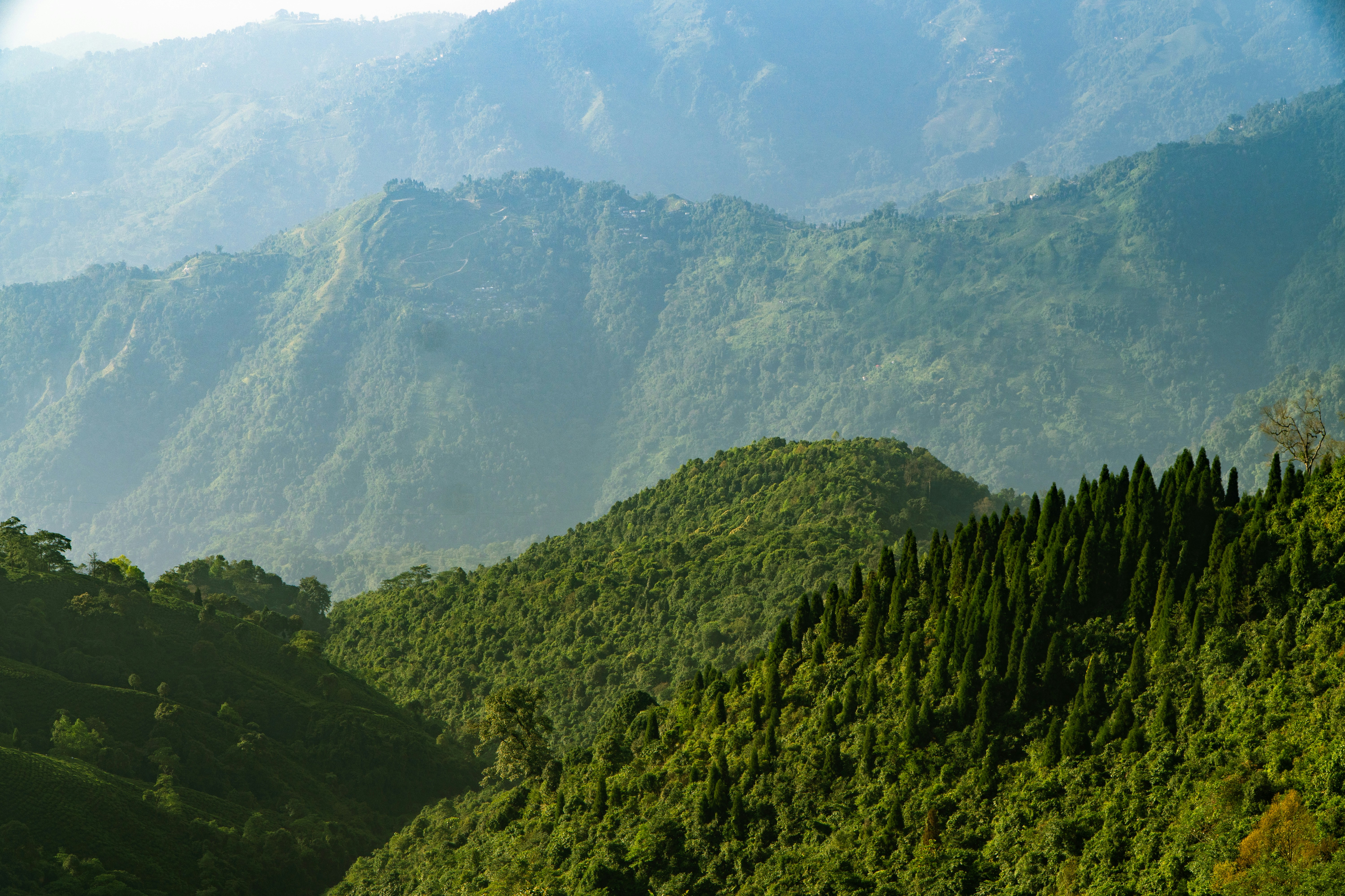 A view of a mountain range from a plane photo – Free Nature Image on ...