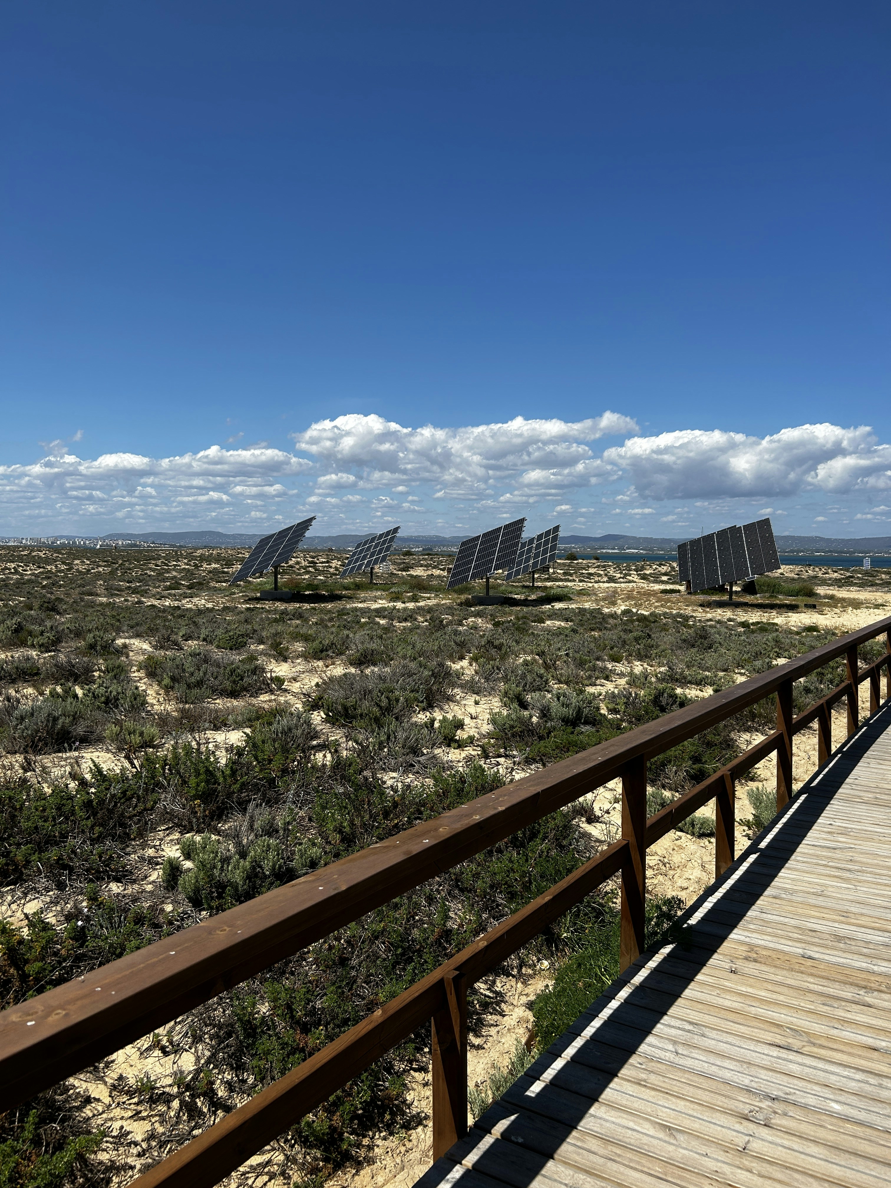 Solar Arrays on Arid Plain: A Long Walk Along the Boardwalk