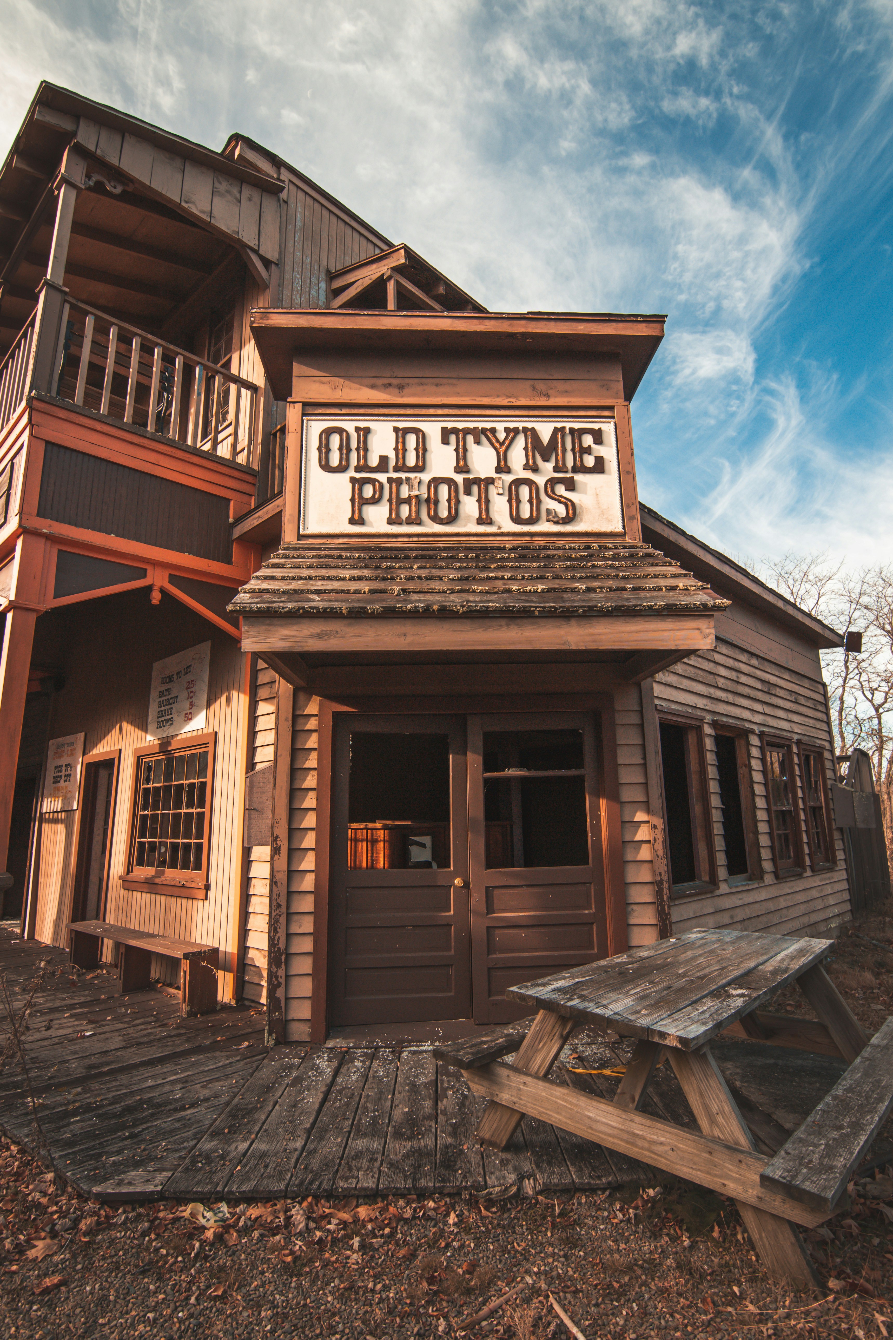 A building with a sign that says old tyme photos photo – Free Western ...
