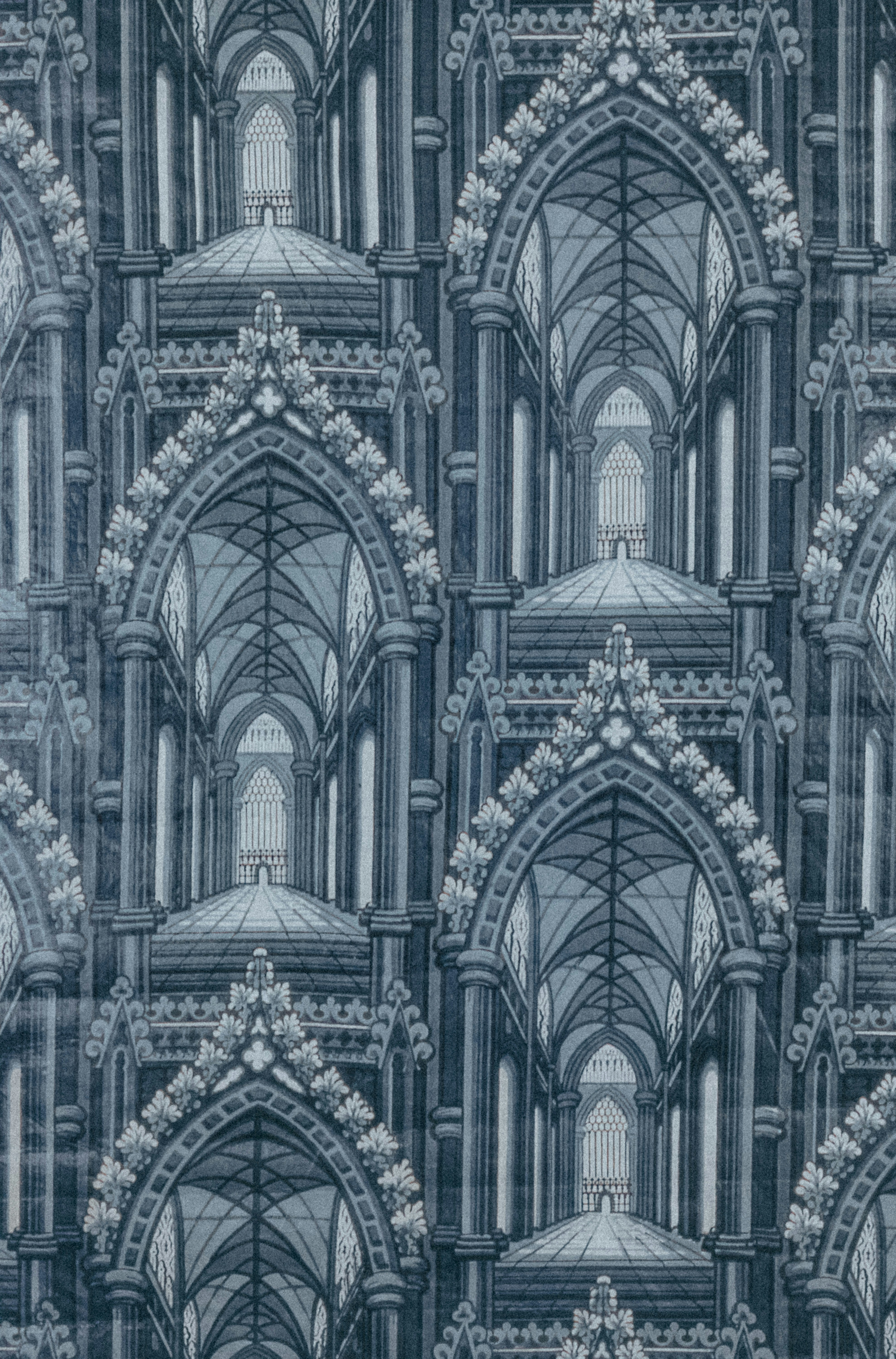 A drawing of a cathedral with arches and arches photo – Free Pattern ...