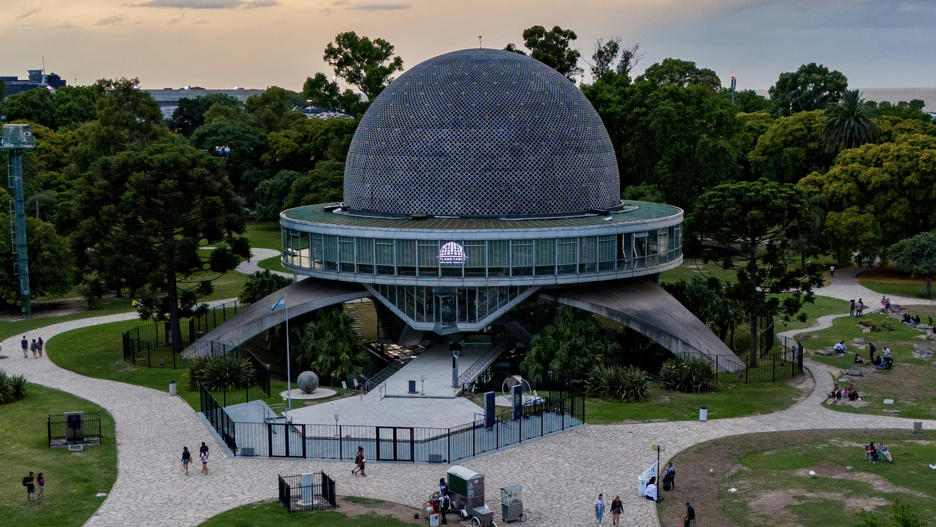 An aerial view of a circular building in a park photo – Free Palermo ...