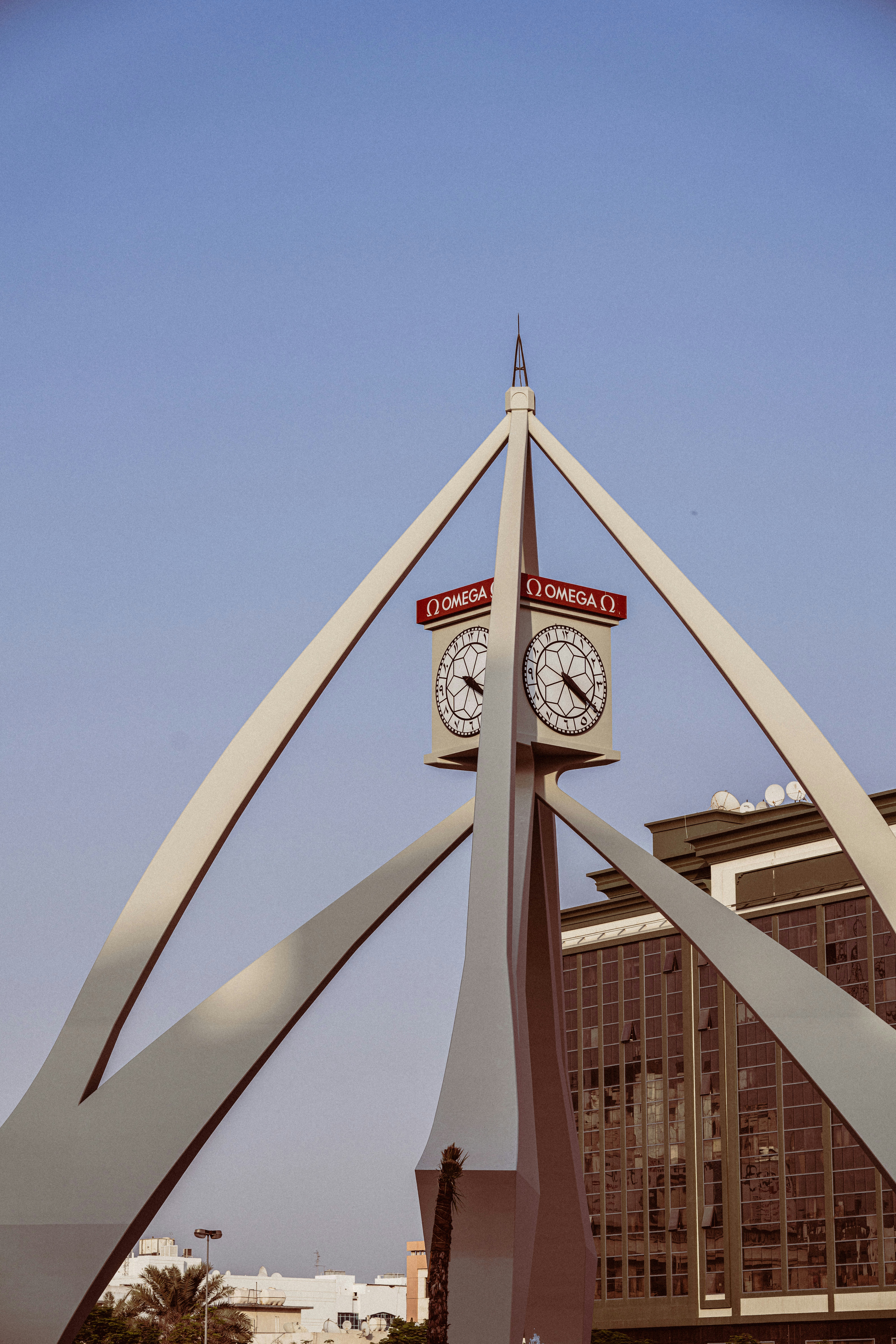A clock tower in the middle of a city photo – Free Dubai - united arab ...
