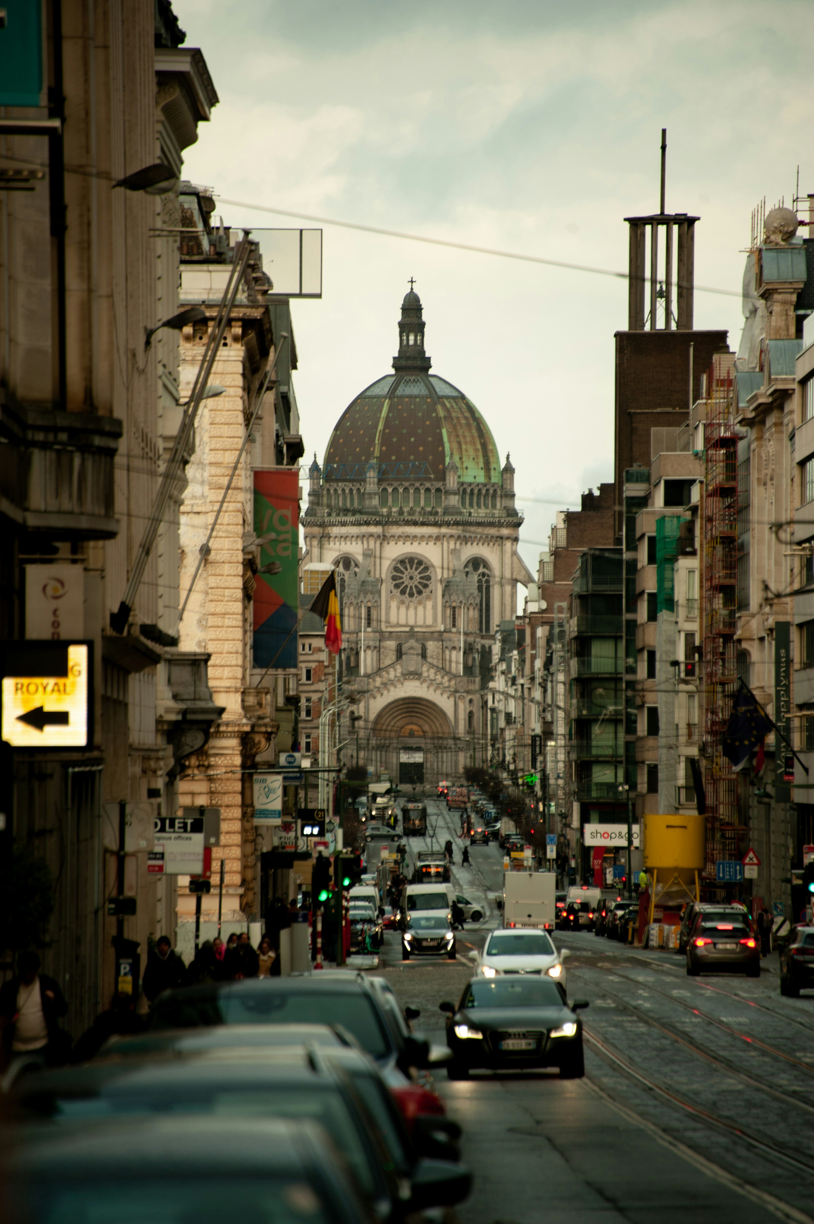 St. Stephen’s Cathedral at the End of a Bustling Street