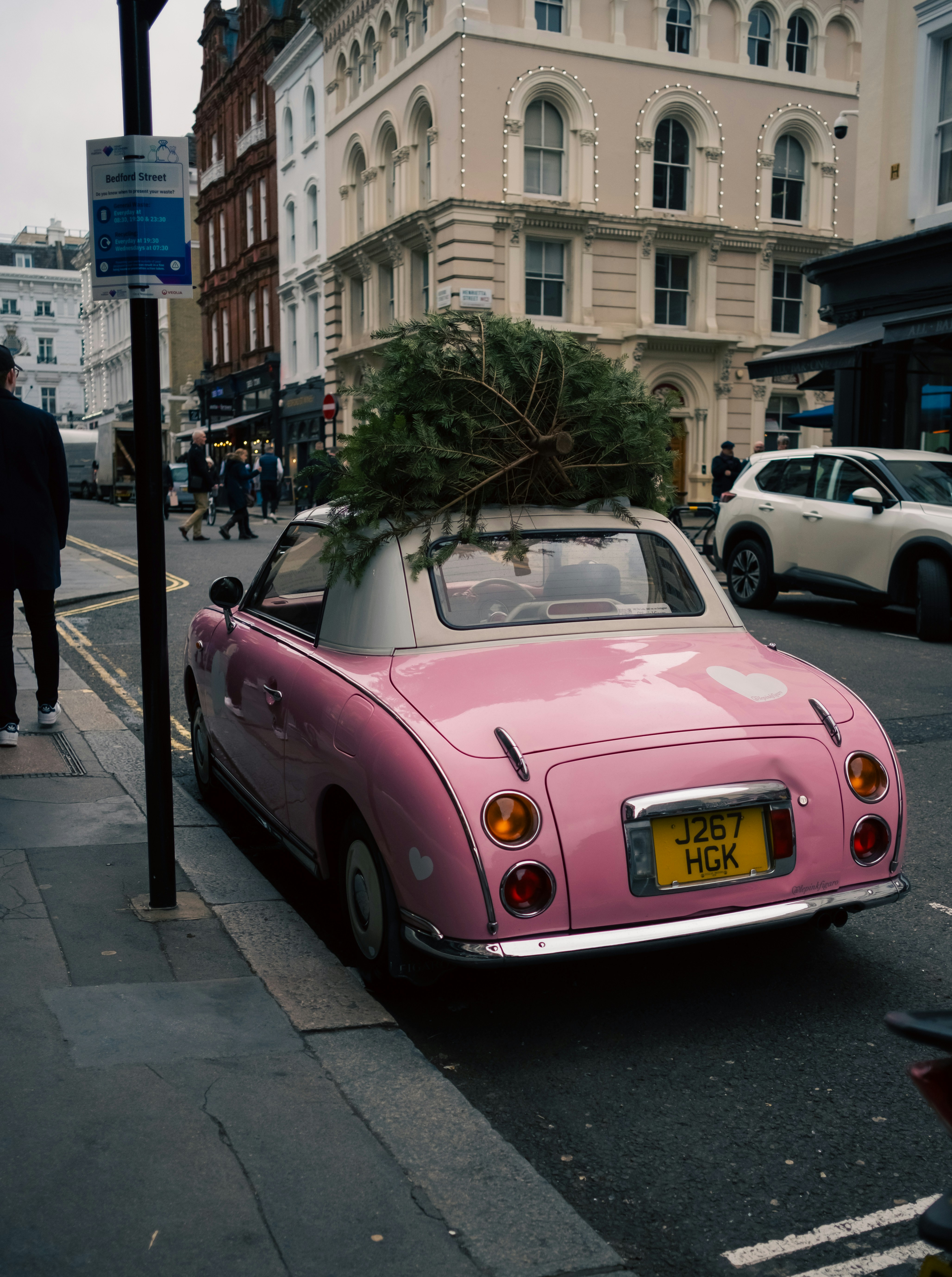 Evergreen Crowned Pink Classic on a London Street