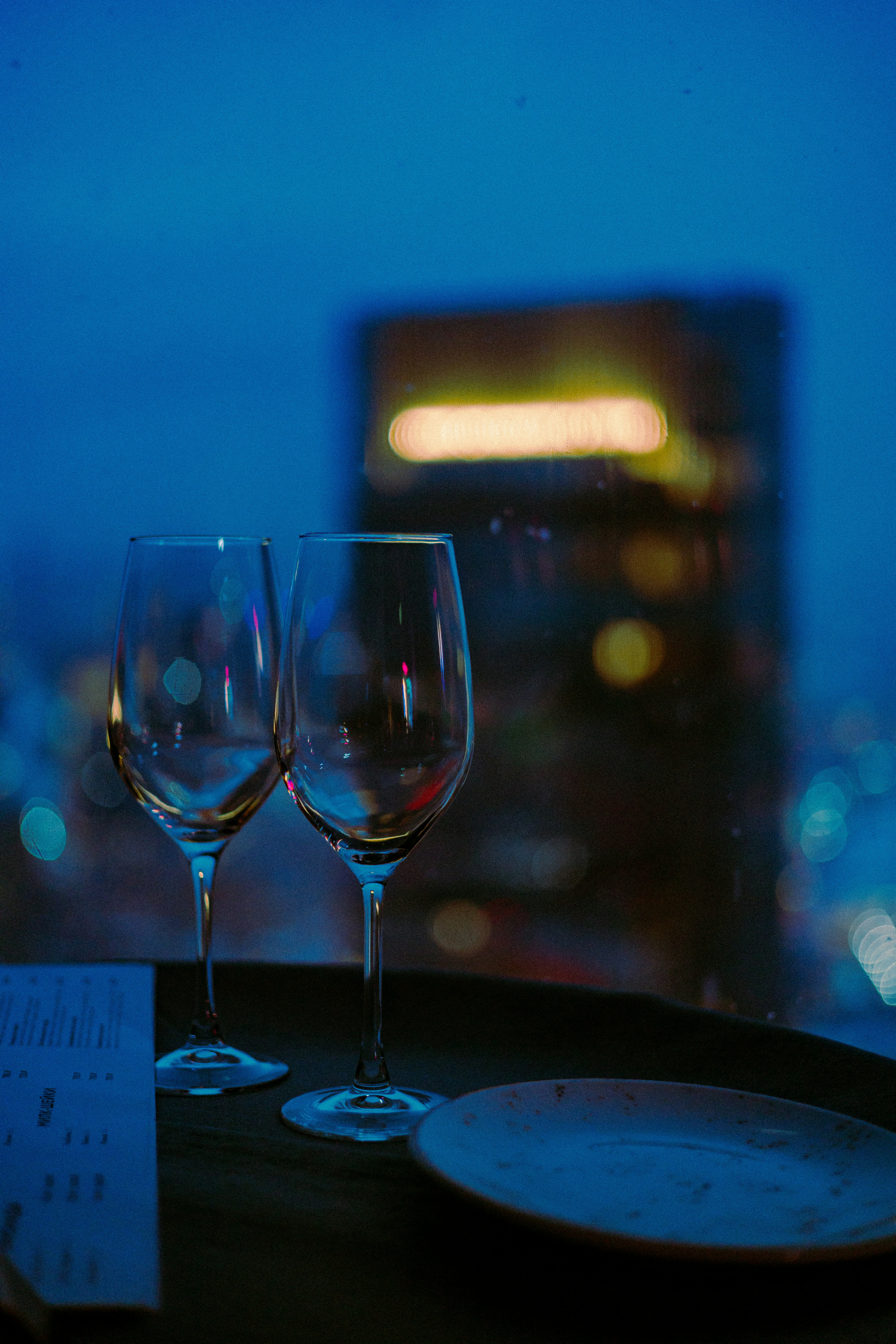 Evening Toast with a City View
