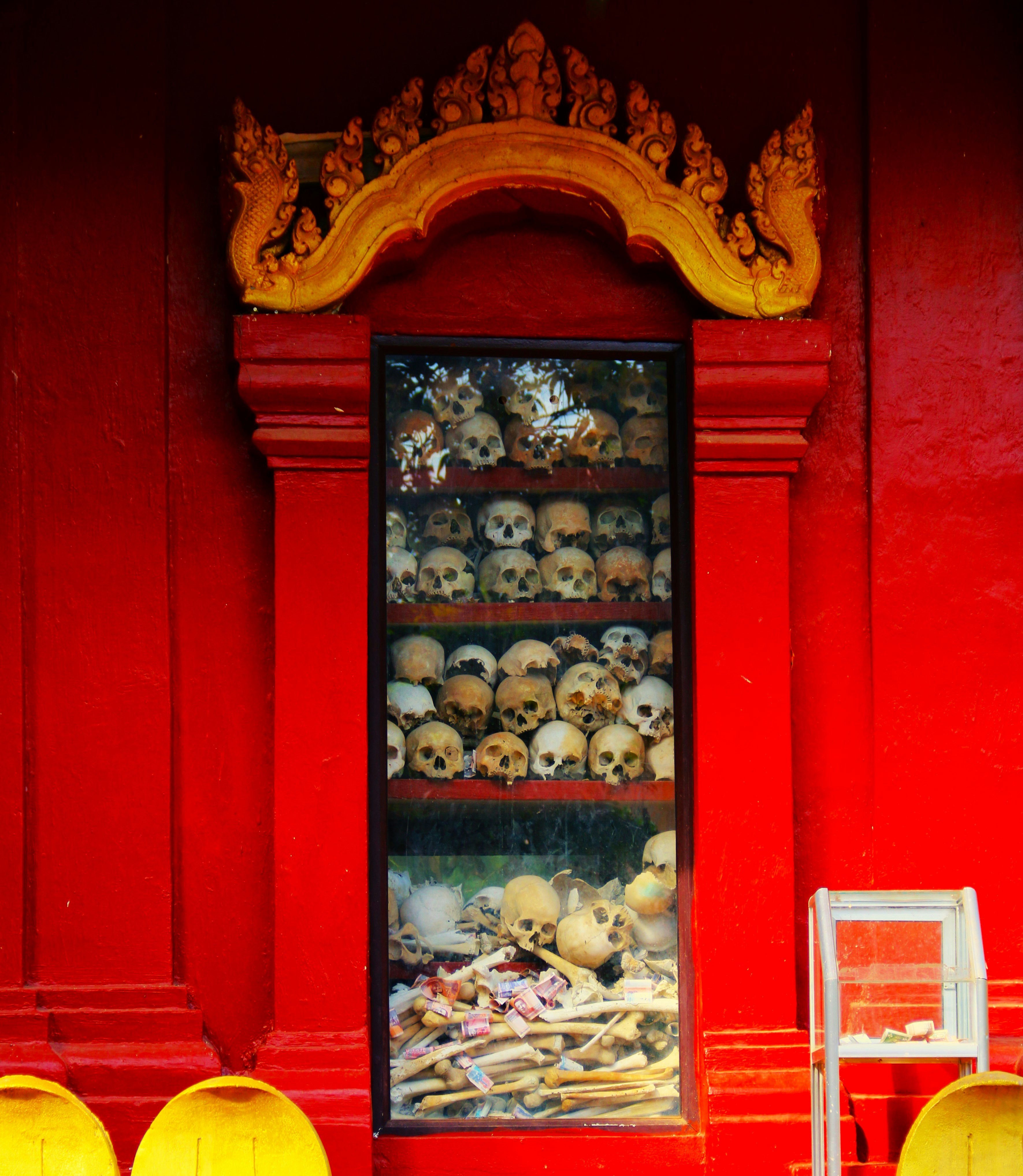Crimson Shrine: A Glass-Front Window into Ritual Remains