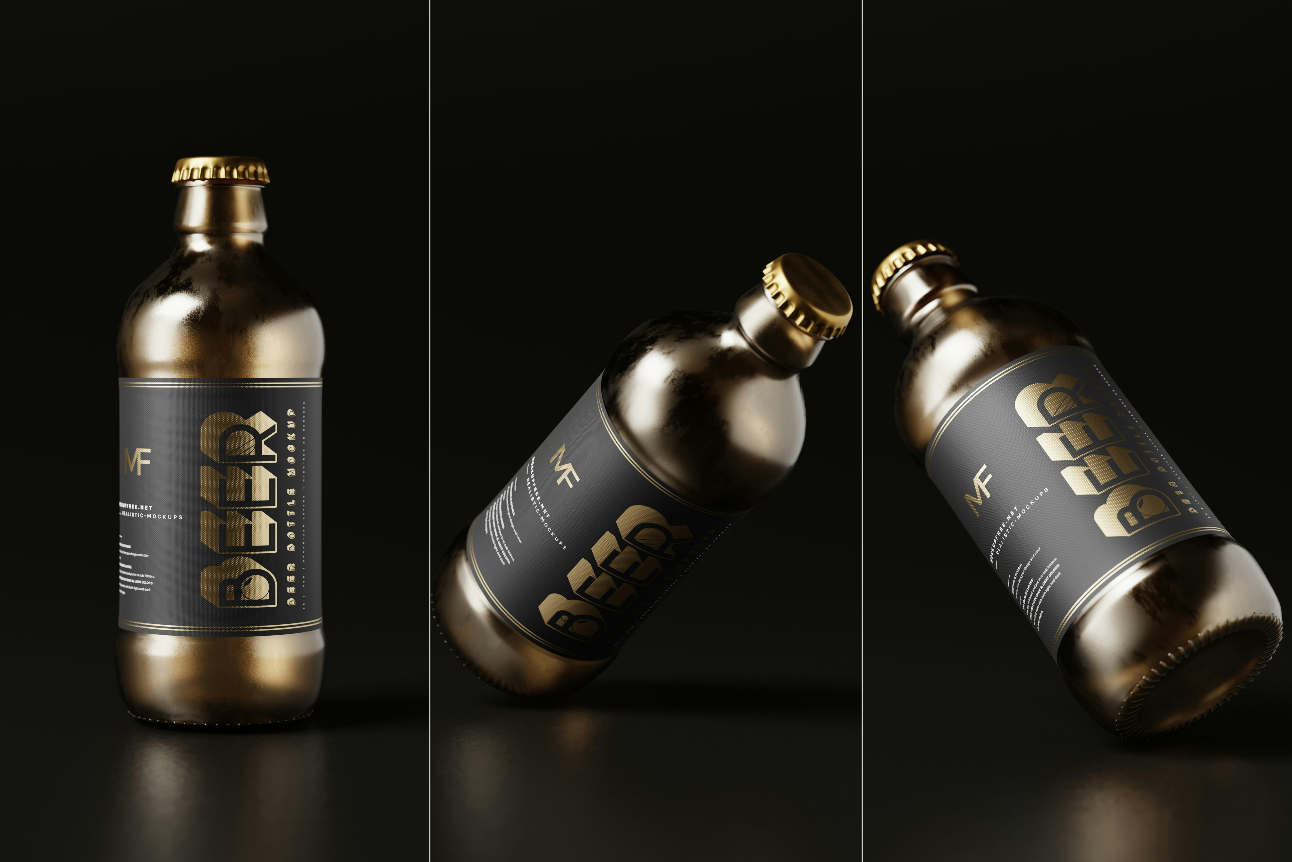 Three different views of a beer bottle photo – Free Beer Image on Unsplash
