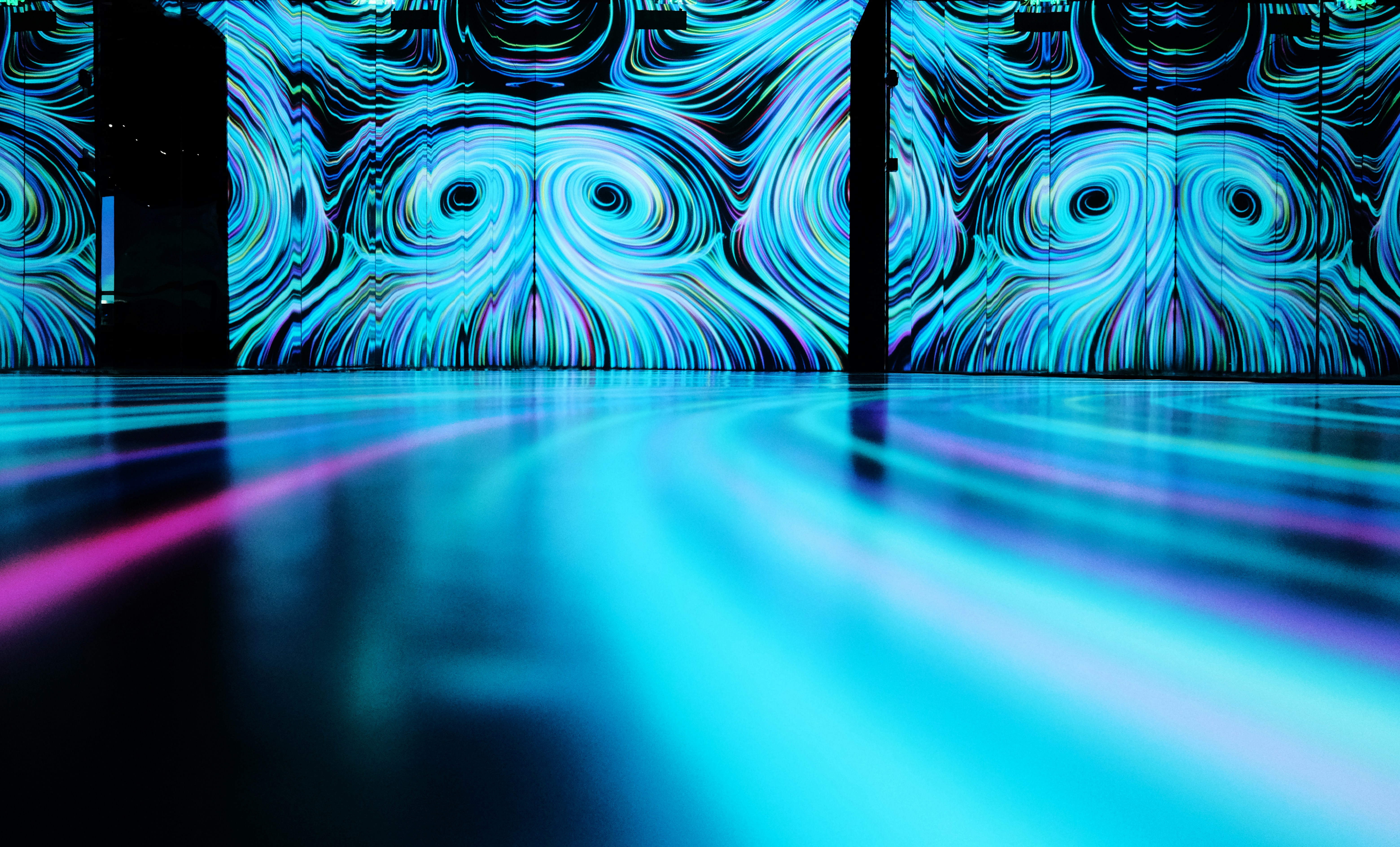 Neon Symphony: A Dance of Light and Reflection
