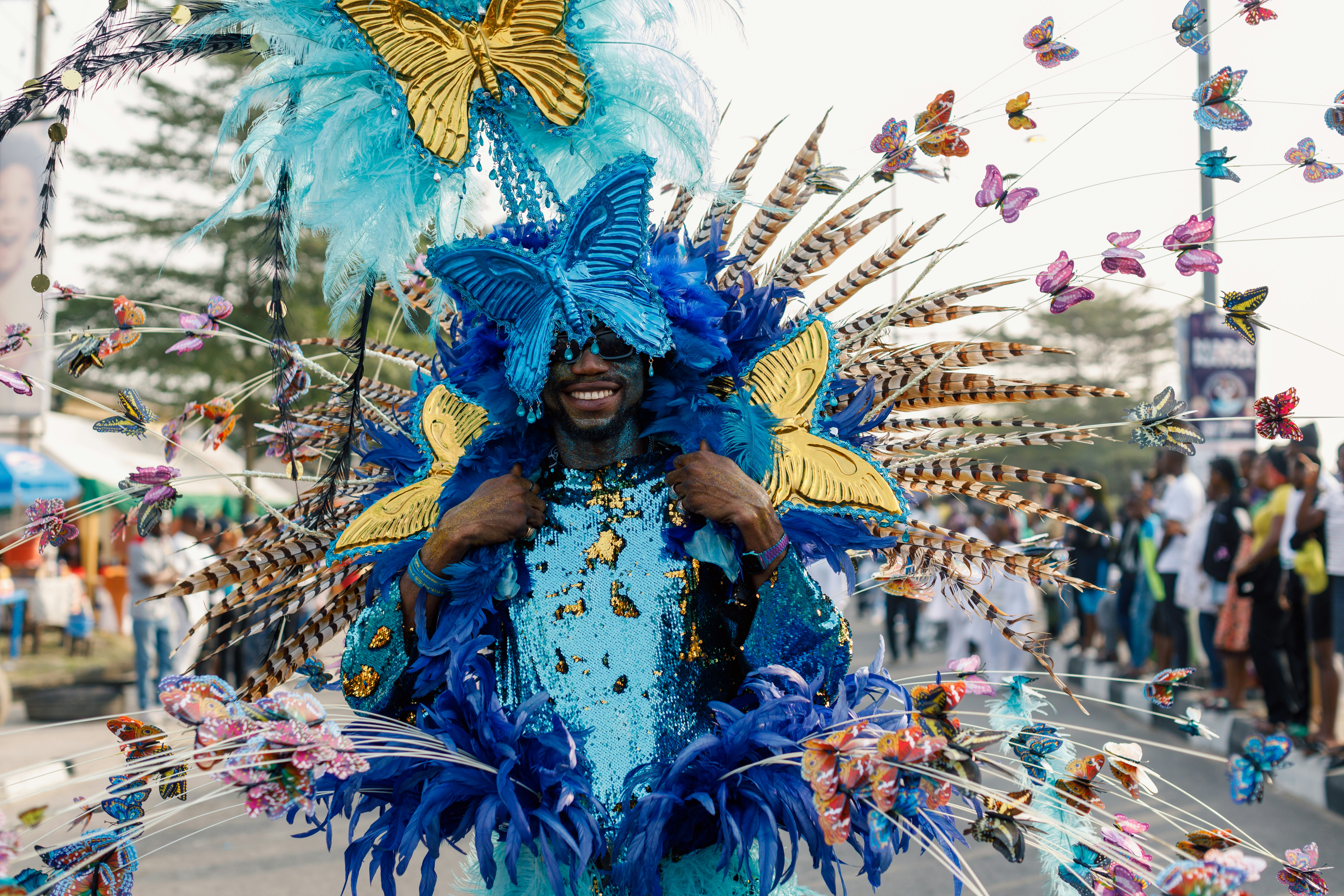 A man in a blue and gold costume photo – Free Calabar municipal Image ...