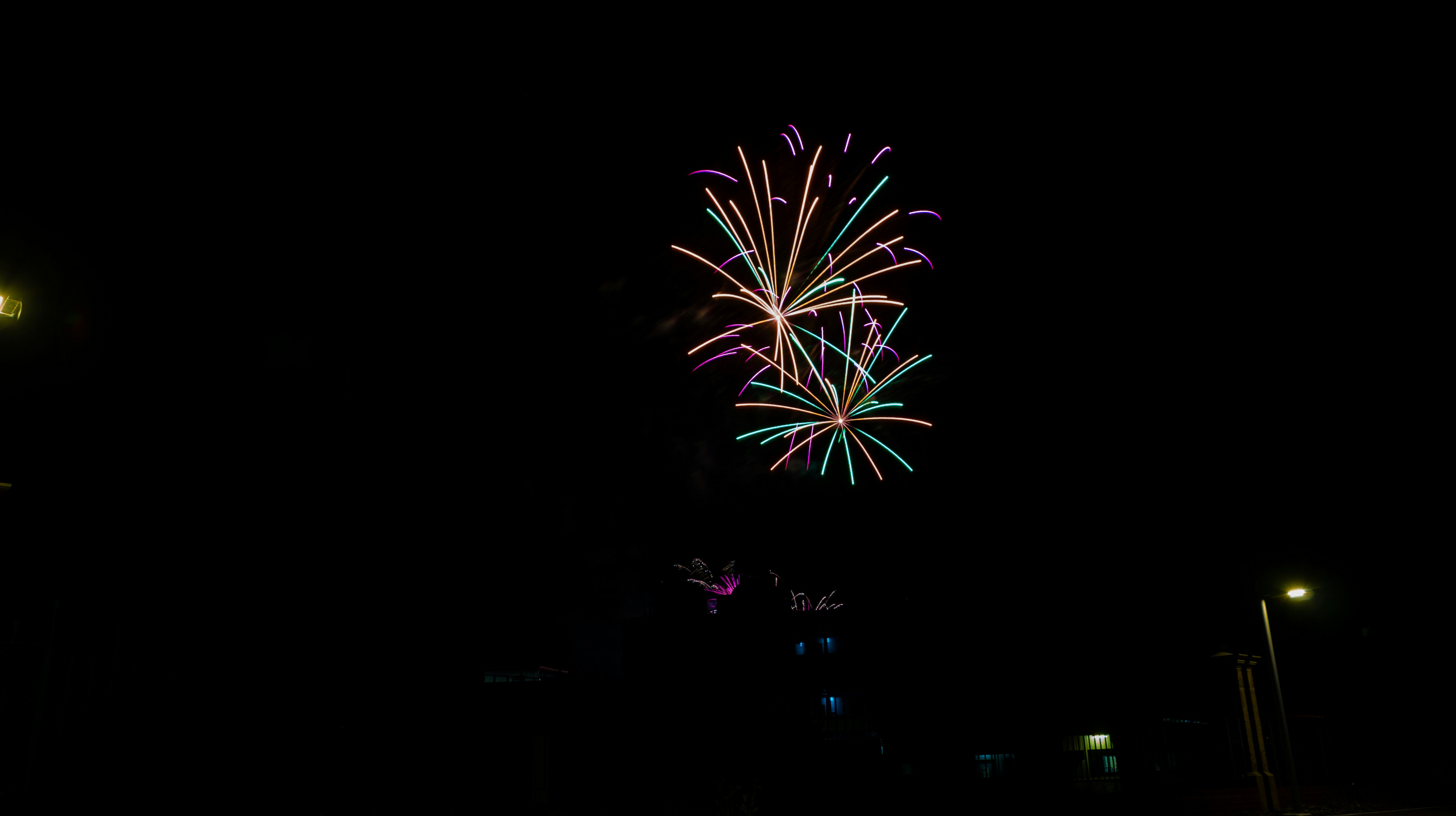 Fireworks during the Perth new years celebration