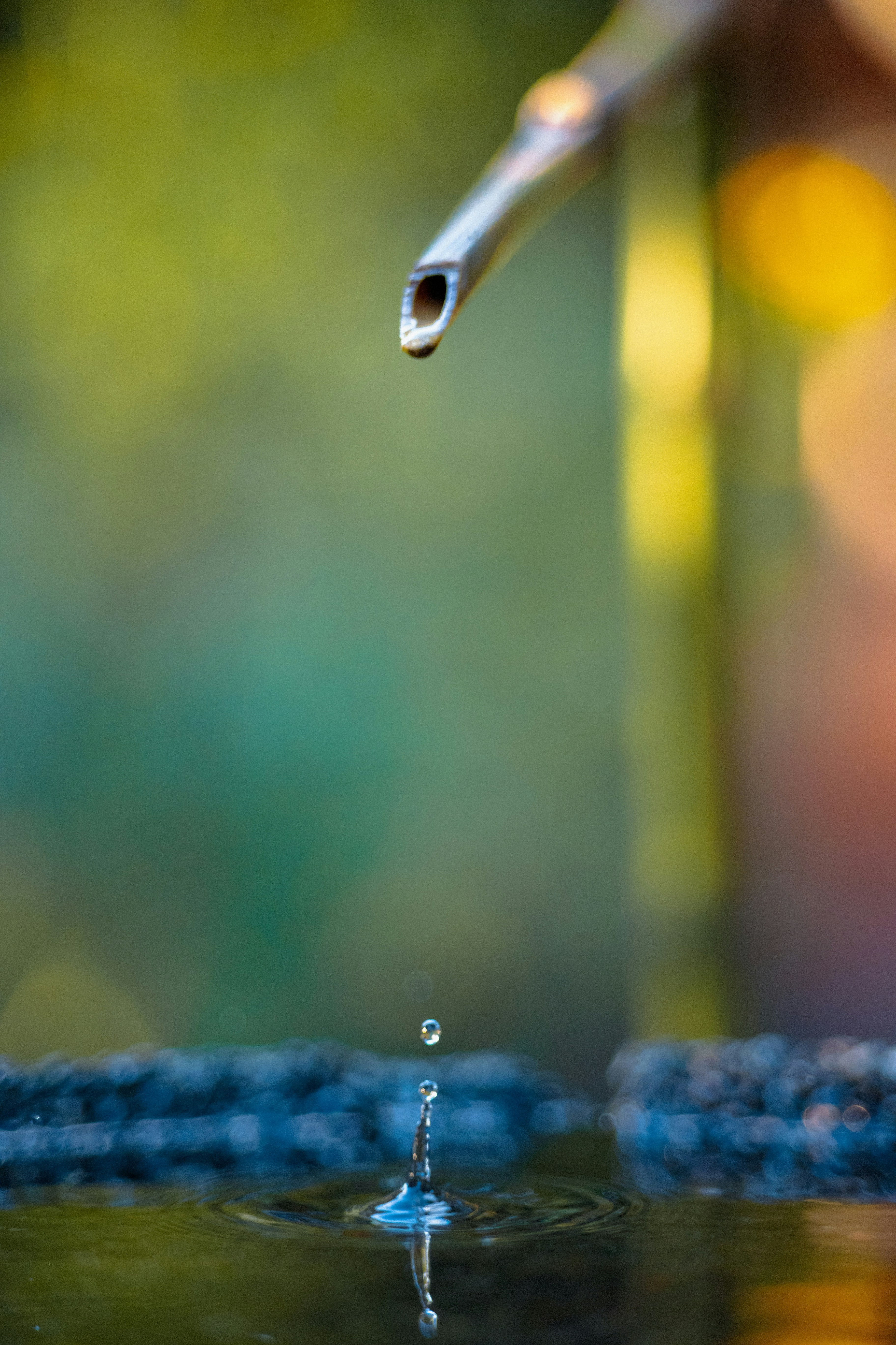 A close up of a water drop with a blurry background photo – Free Grey ...