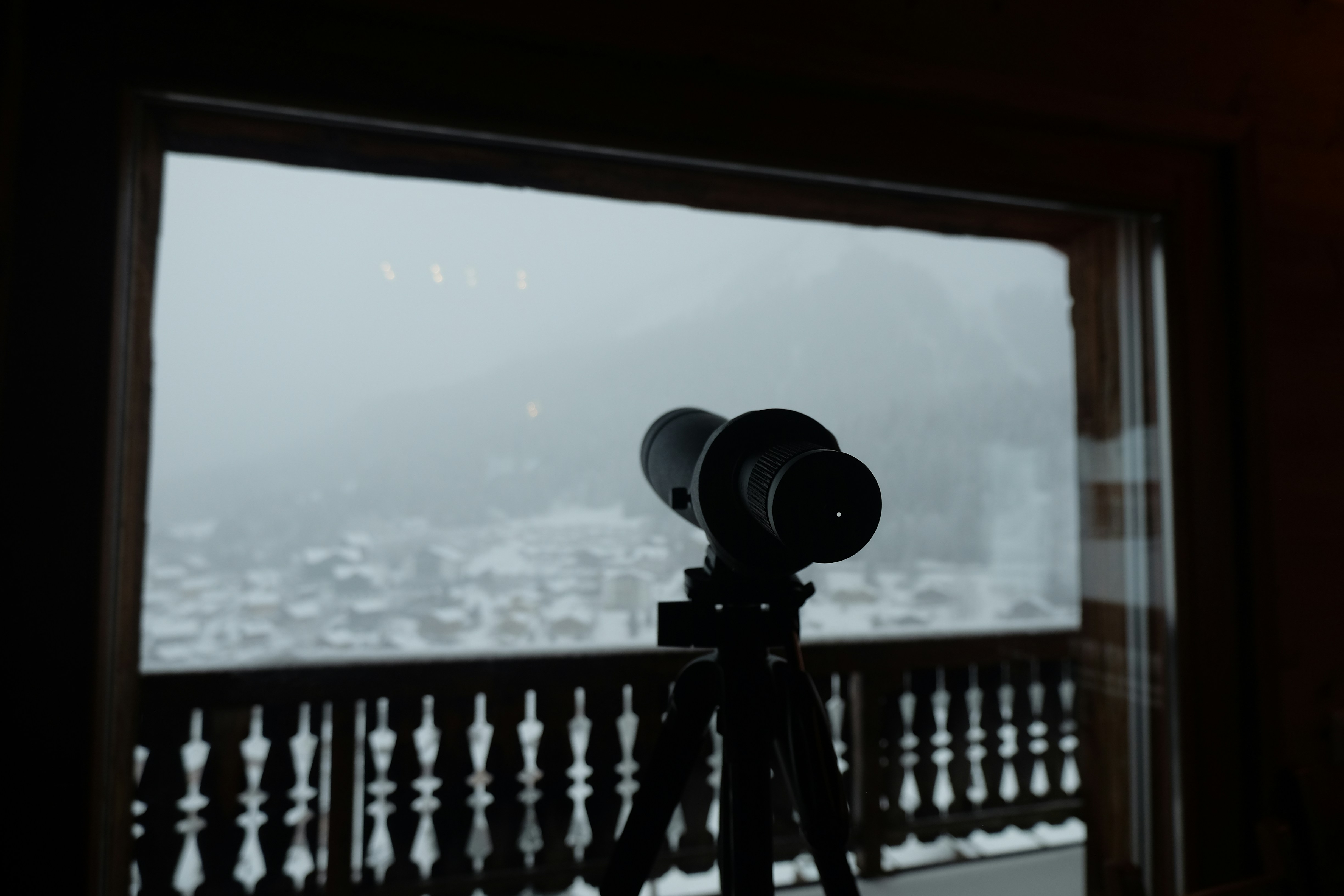 A camera on a tripod in front of a window photo – Free Morgins Image on ...