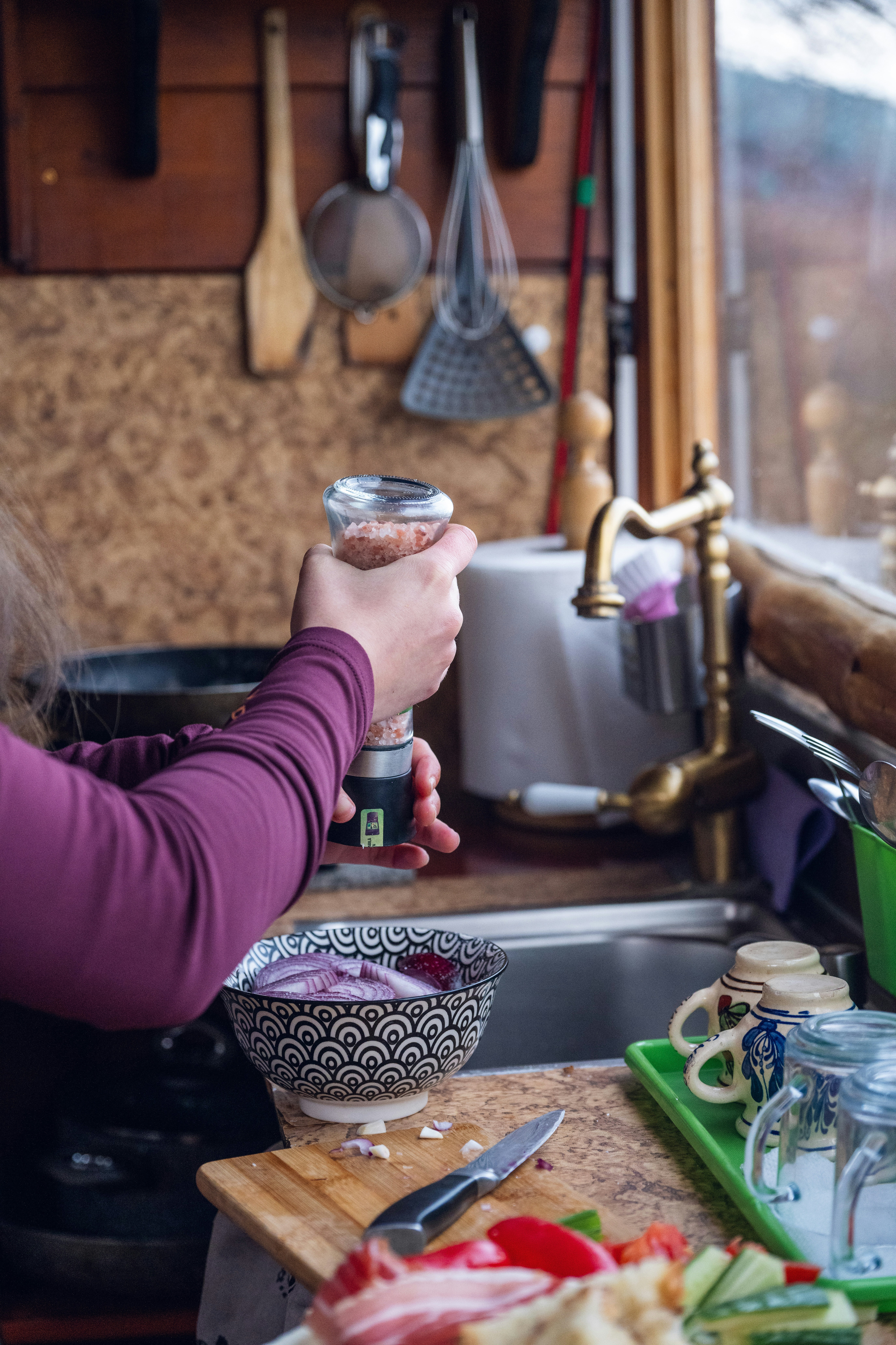Grinder in a Cozy Kitchen: A Pepper-Seasoned Moment
