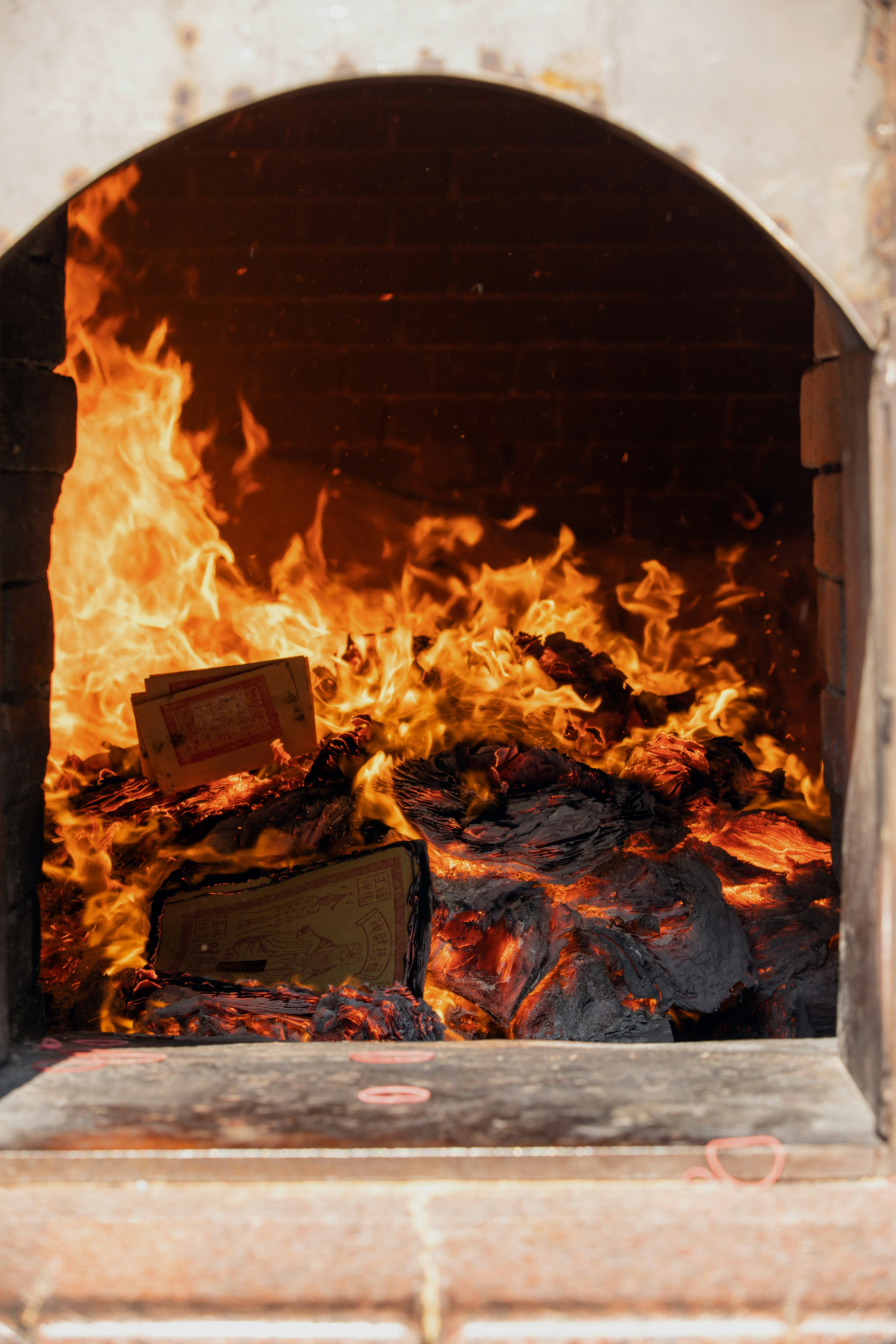 Banknotes in the Hearth: Currency Ignites Amid Glowing Embers