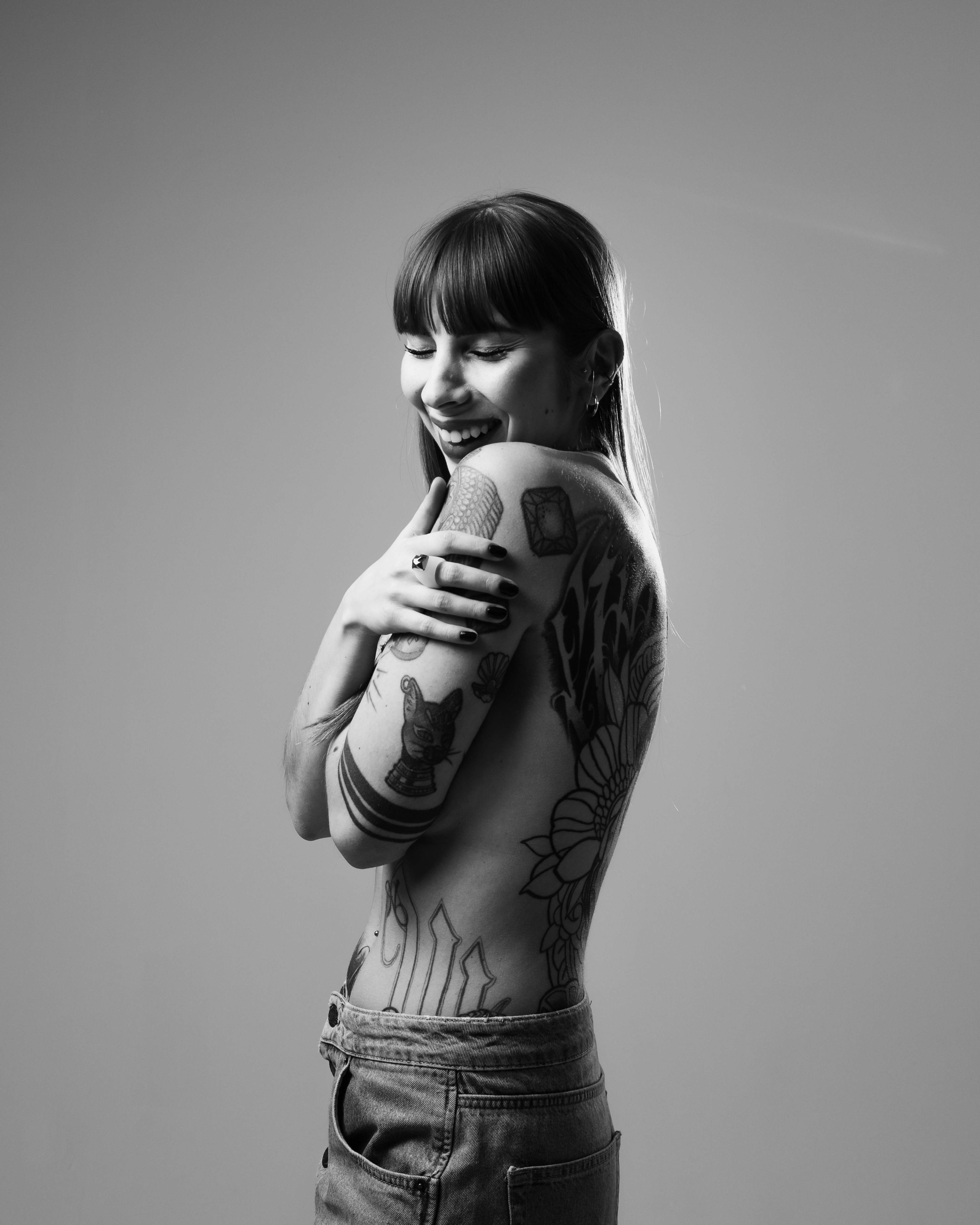 Ink and Silhouette: A Portrait in Shadowed Grace