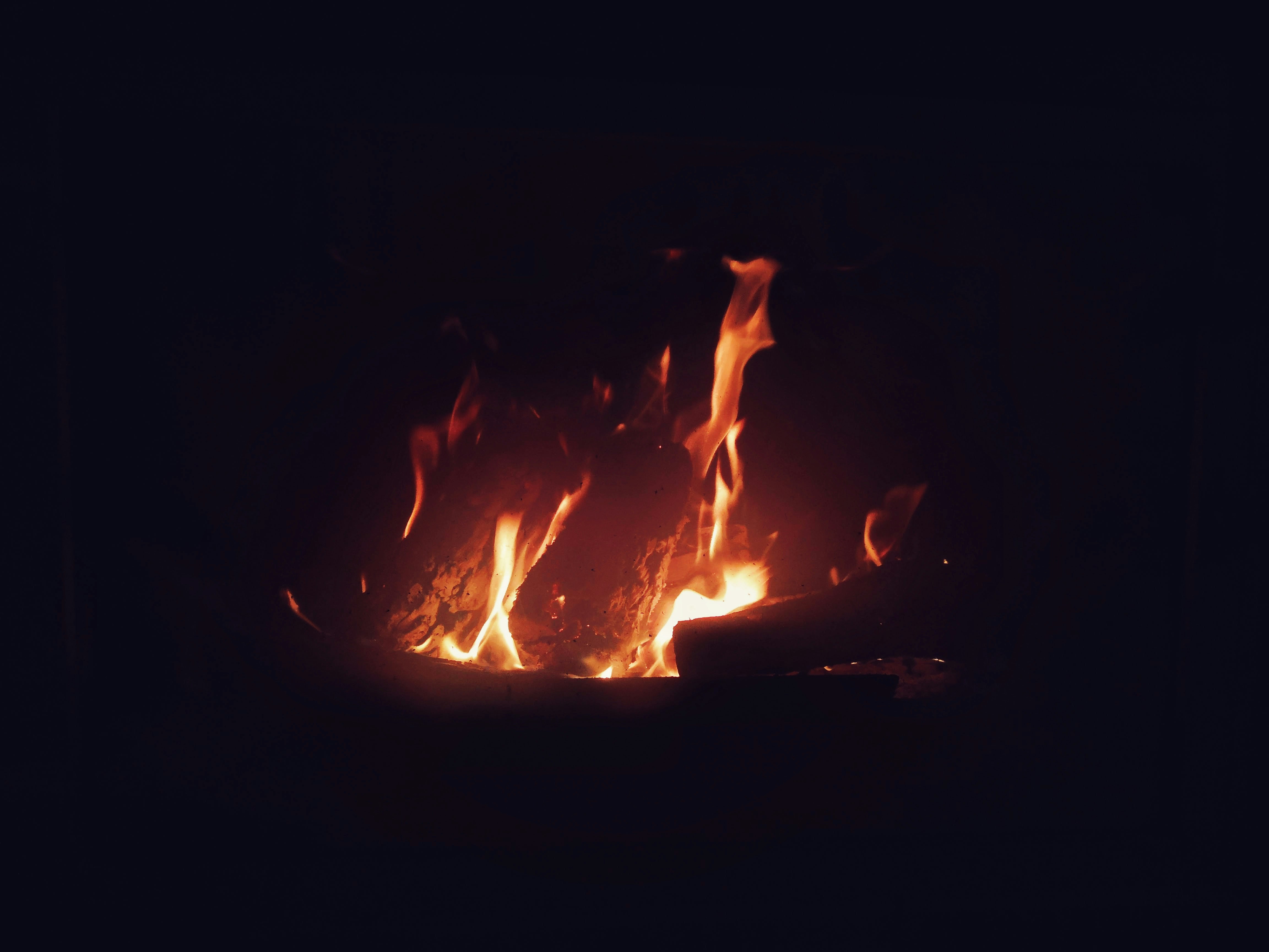 A close up of a fire in the dark photo – Free Fire Image on Unsplash