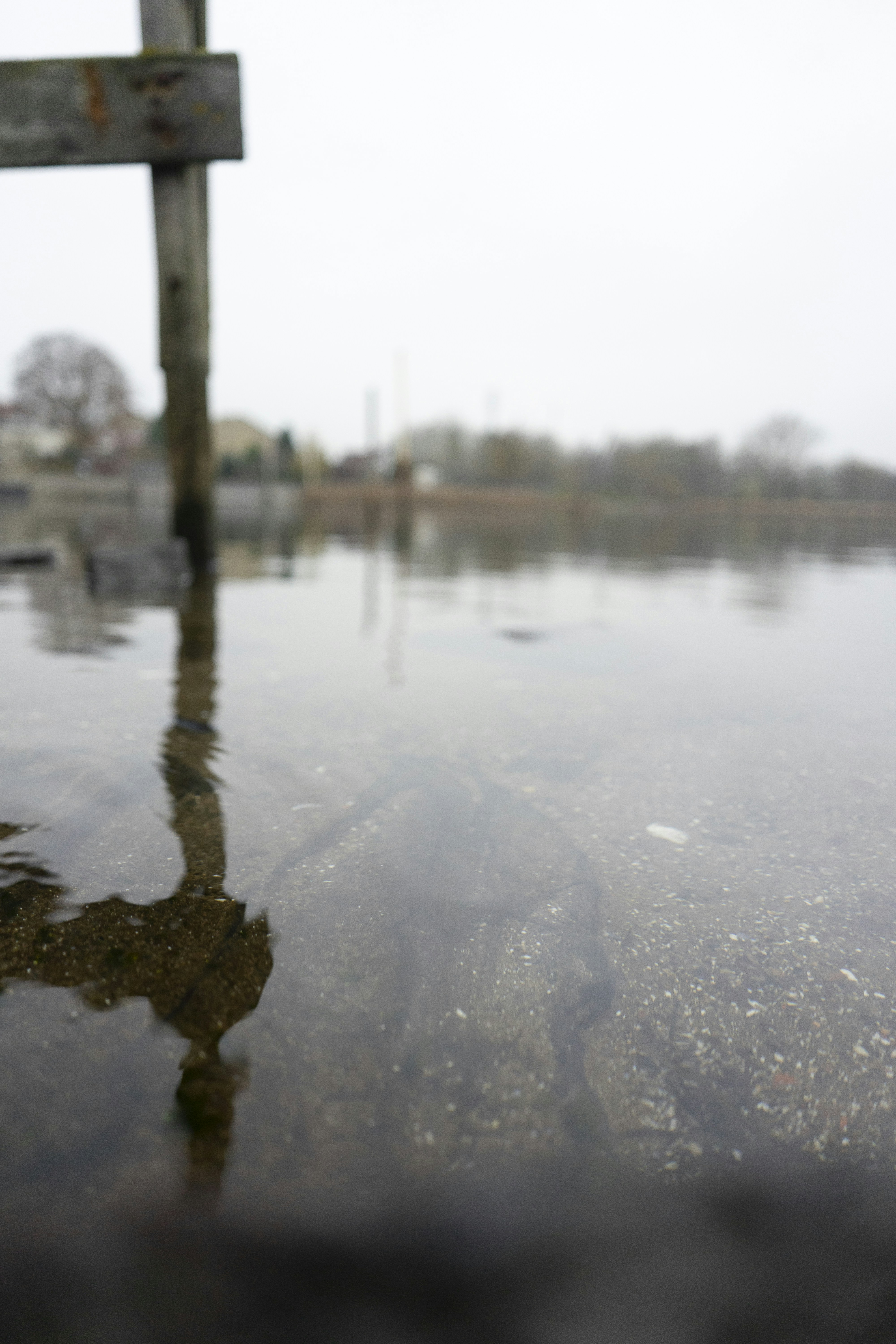 The reflection of a street sign in the water photo – Free Water Image ...