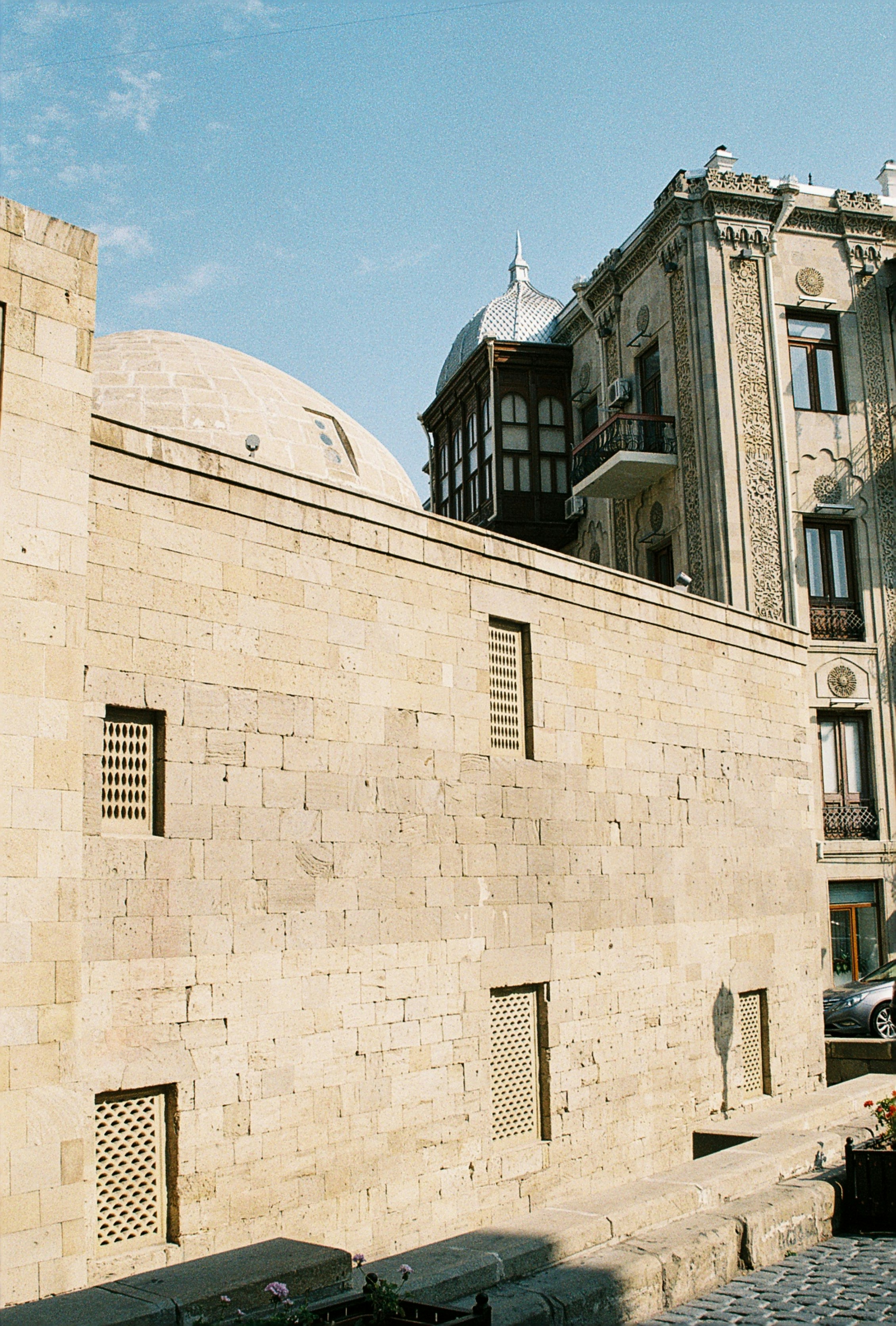 Domes and Facades: A Sunlit Slice of Historic Stonework