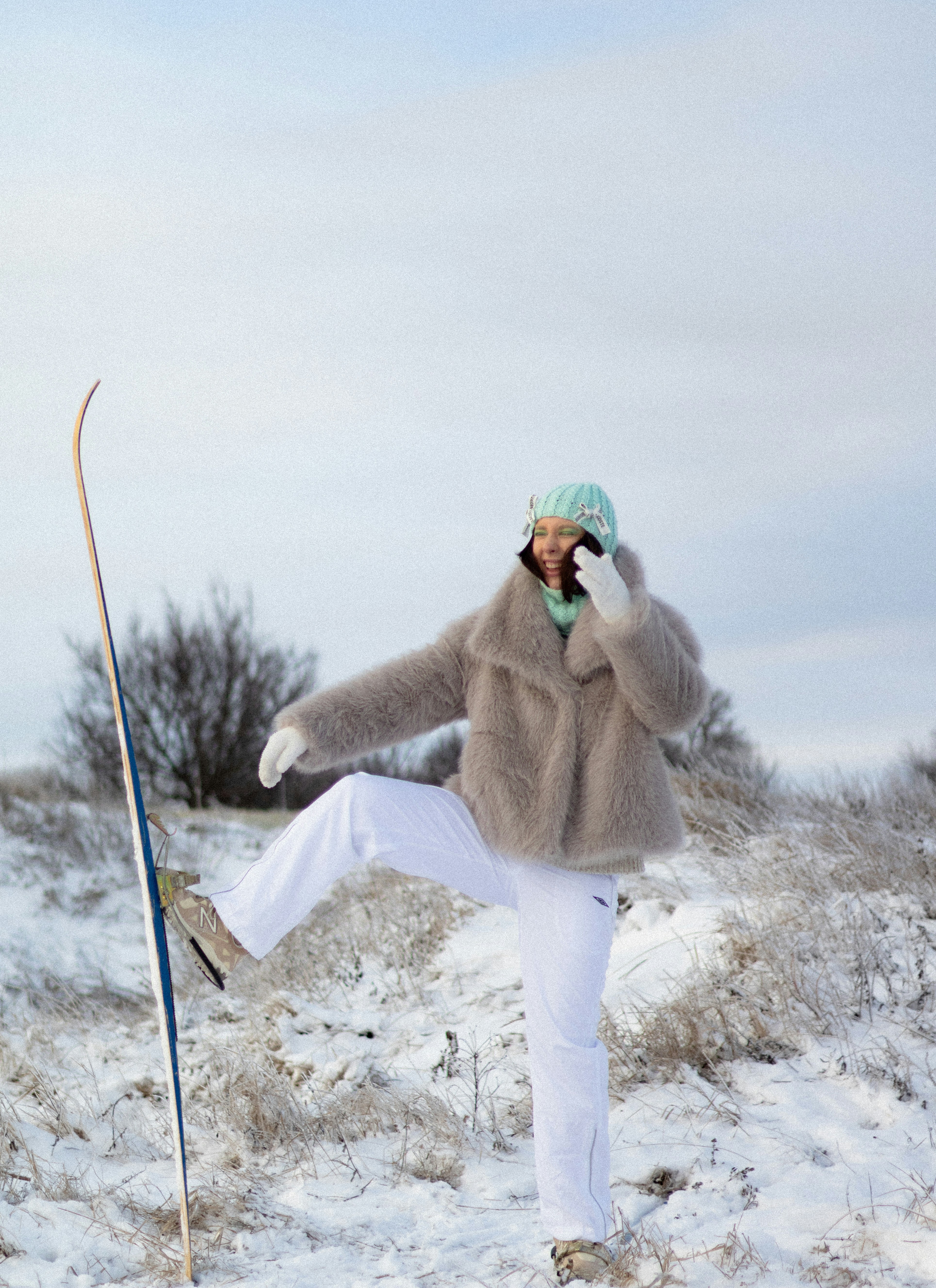 Snowbound Kick: A Frozen Moment with a Hapless, Stylish Sprint