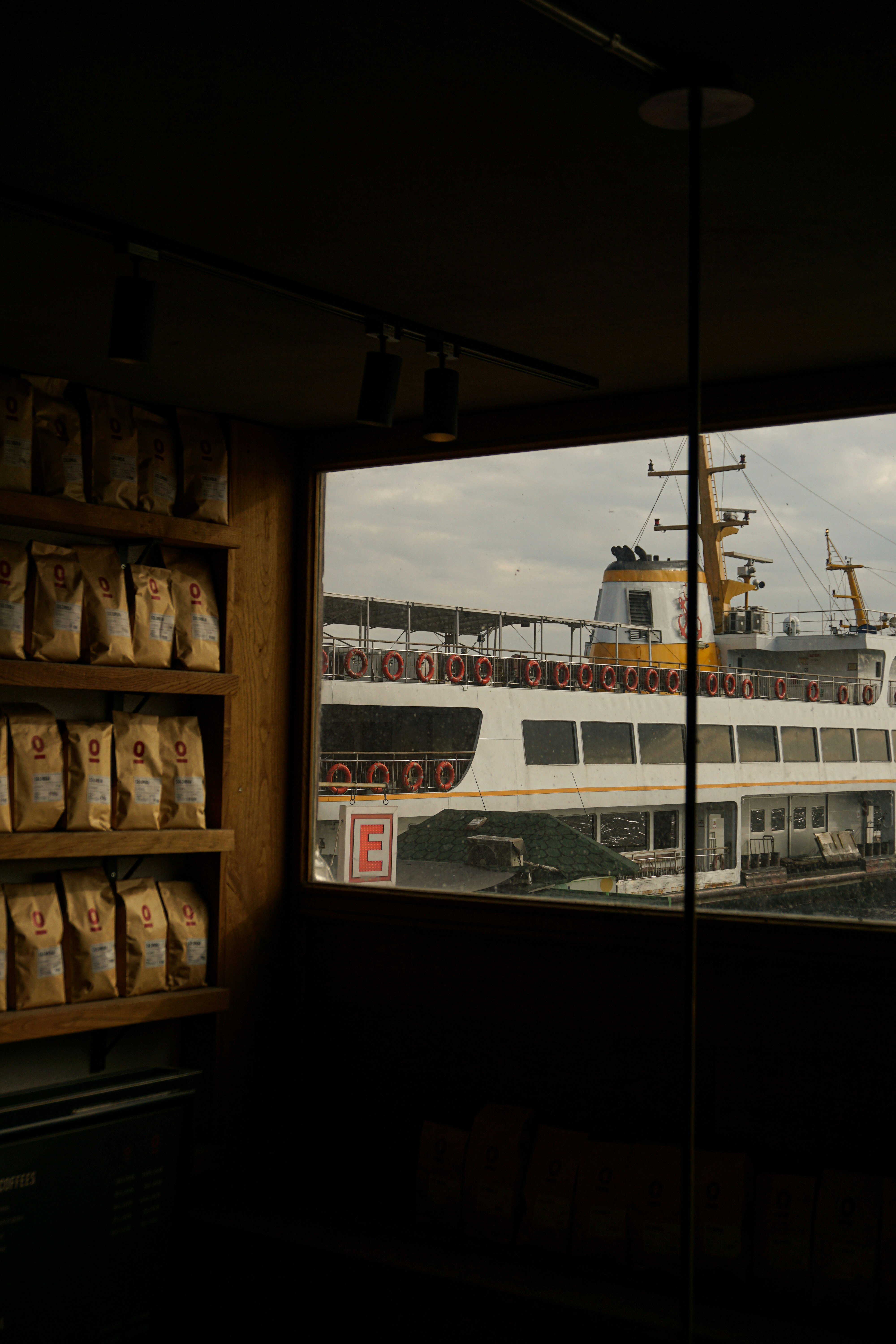Harbor Spotlight: The Ferry Through the Coffee Shop Window